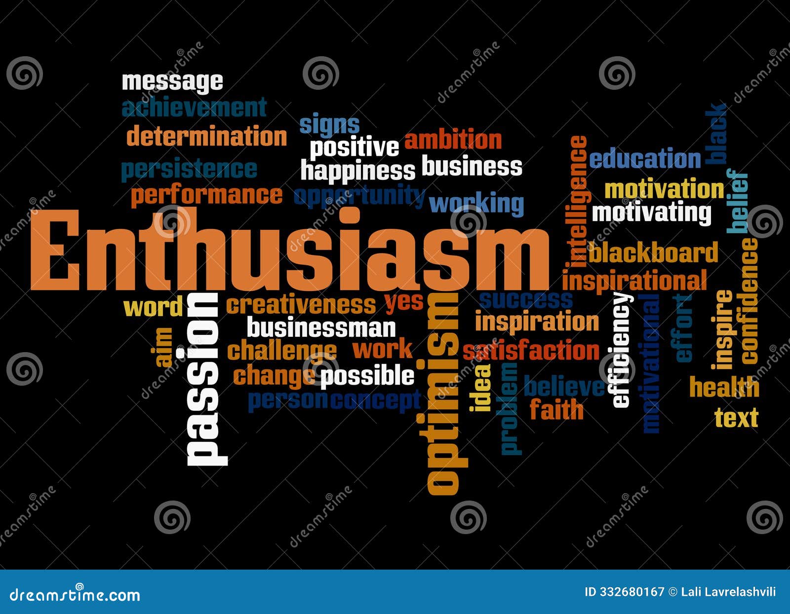 Word Cloud with ENTHUSIASM Concept Stock Illustration - Illustration of ...