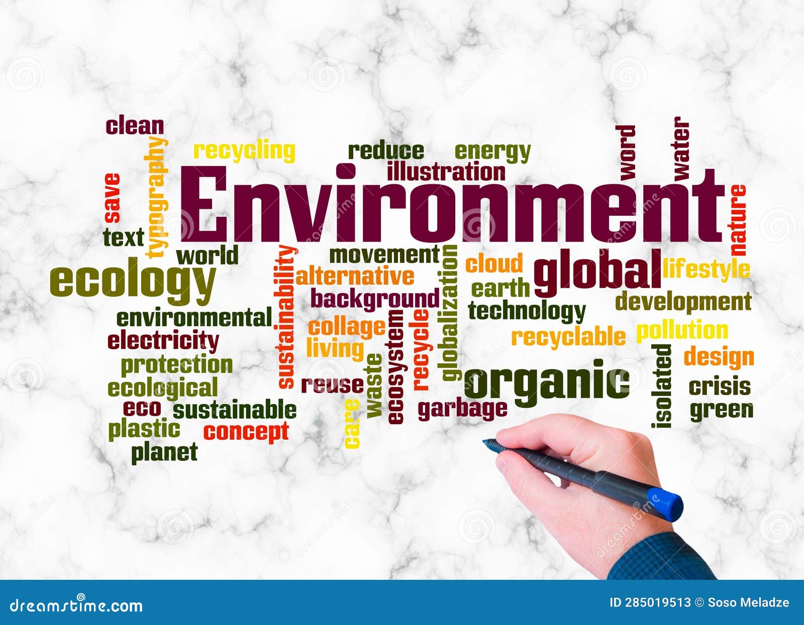 Word Cloud with ENVIRONMENT Concept Create with Text only Stock Image ...