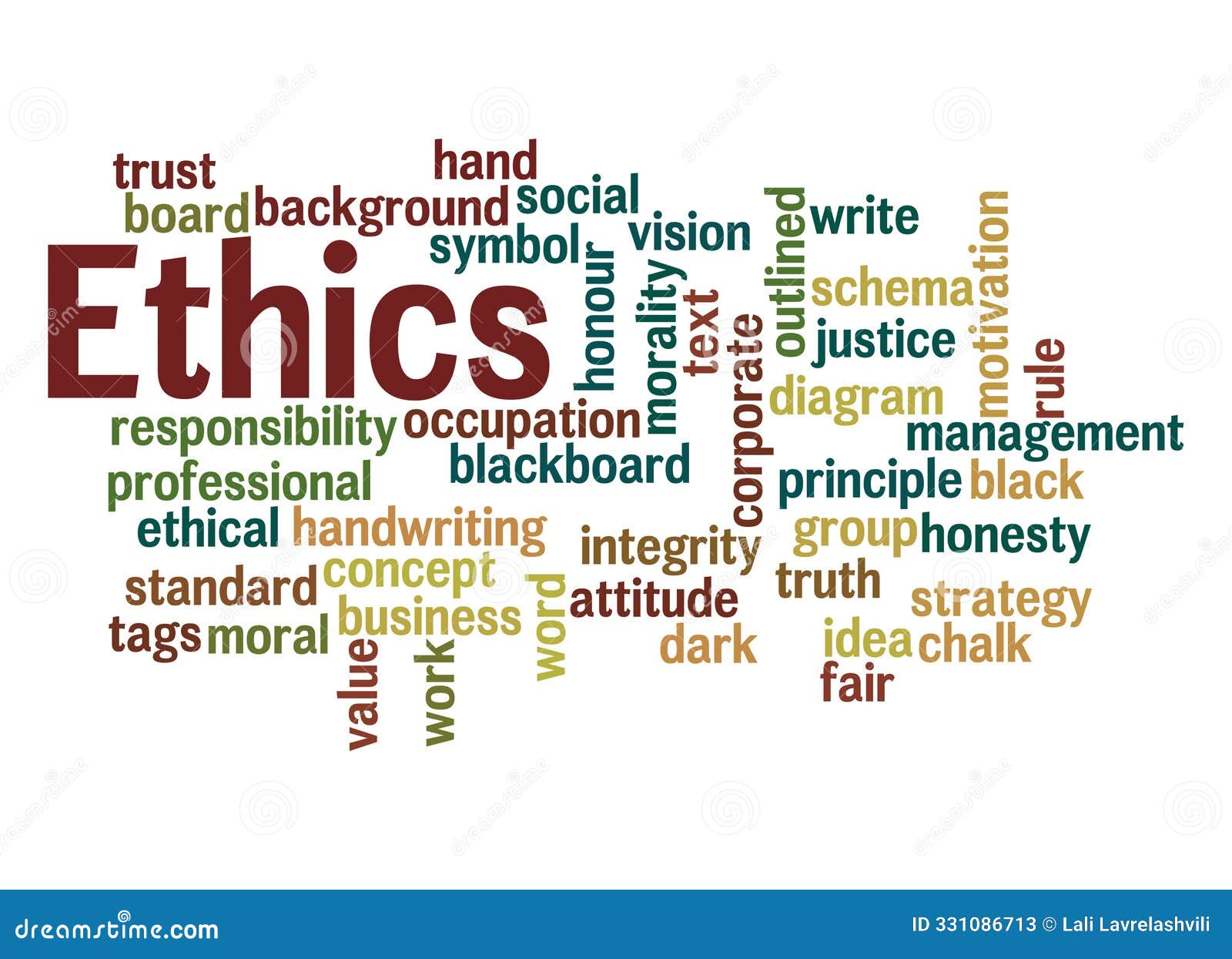 Word Cloud with ETHICS Concept Stock Illustration - Illustration of ...