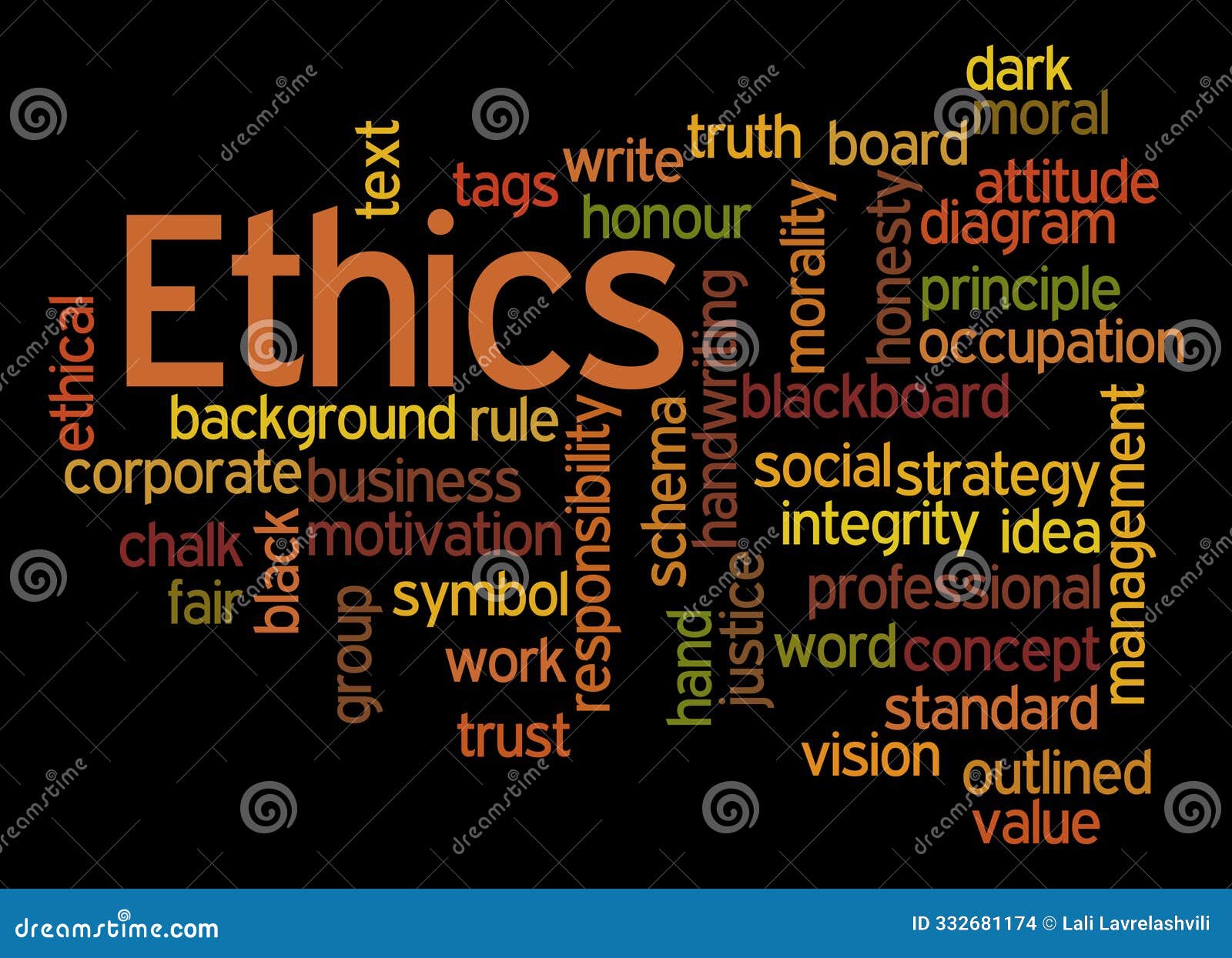 Word Cloud with ETHICS Concept Stock Illustration - Illustration of ...