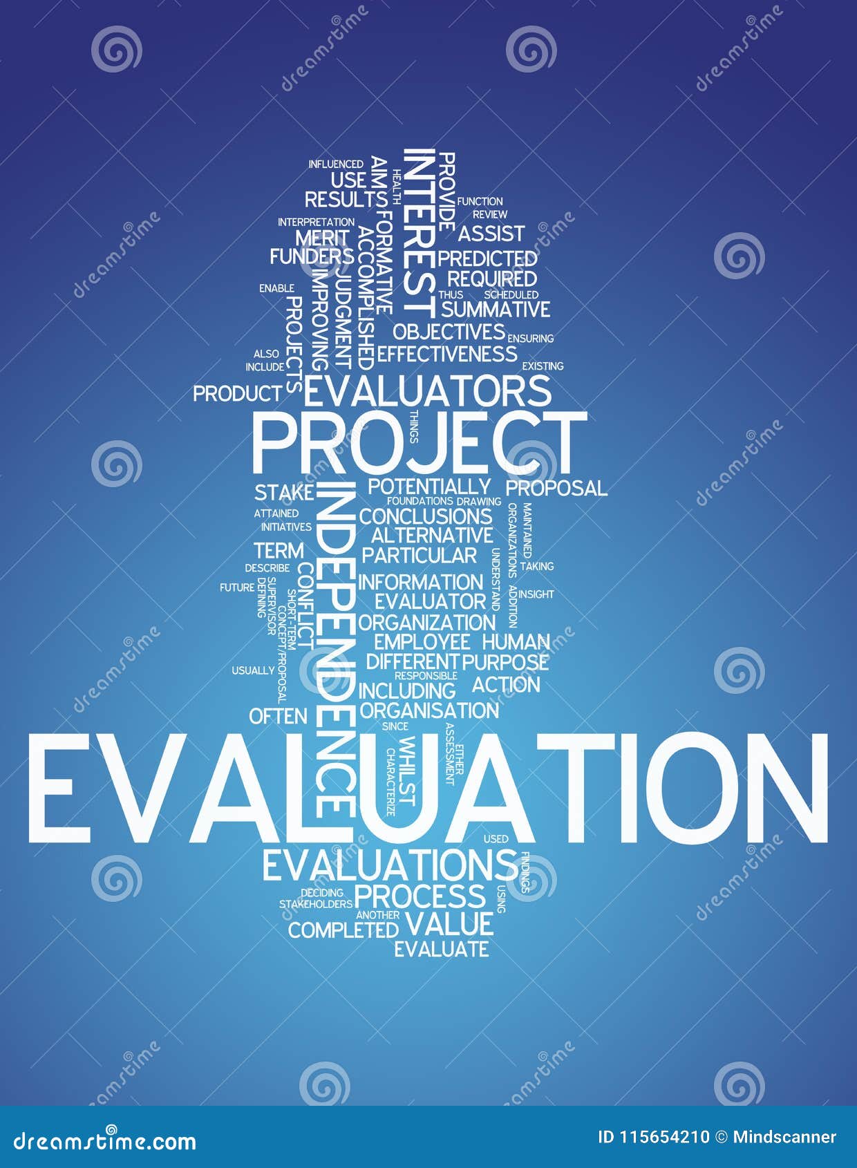 Word Cloud Evaluation stock illustration. Illustration of evaluation ...