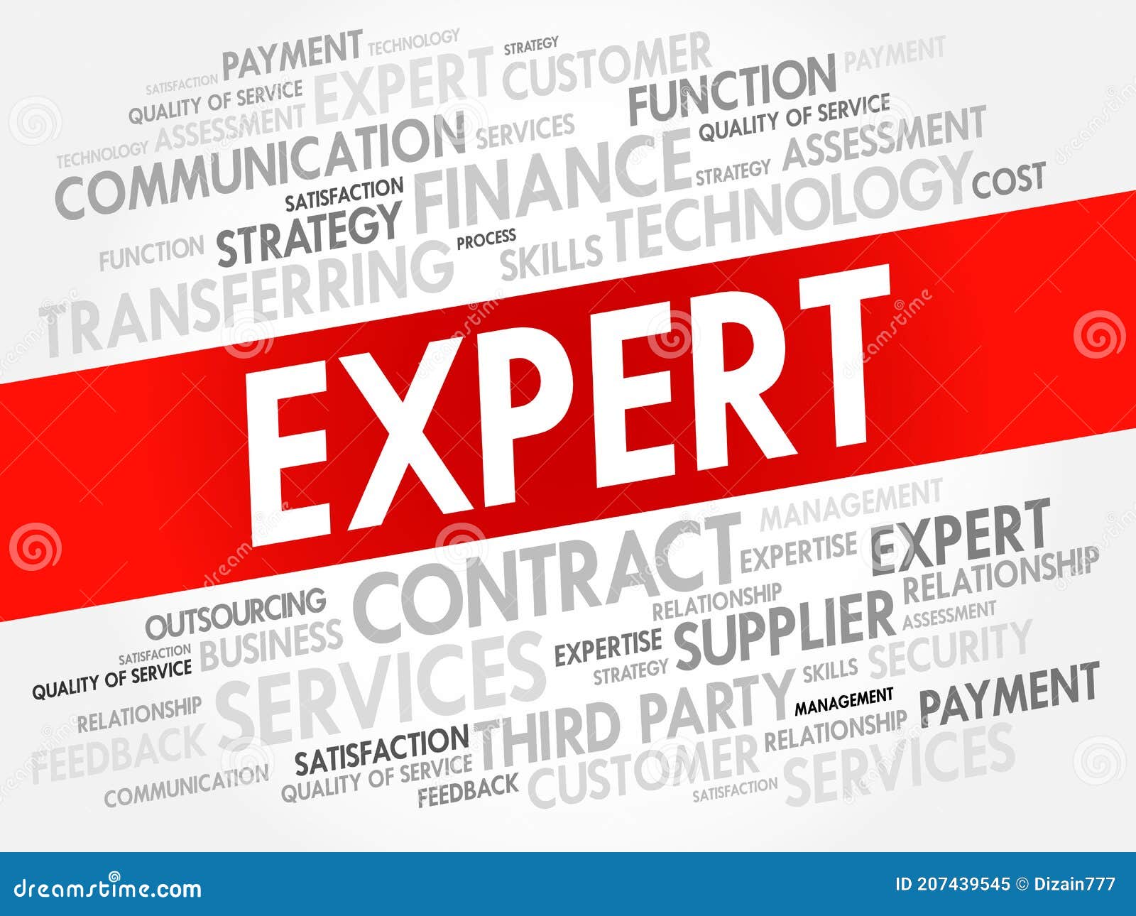 Word Cloud with Expert Related Tags Stock Illustration - Illustration ...