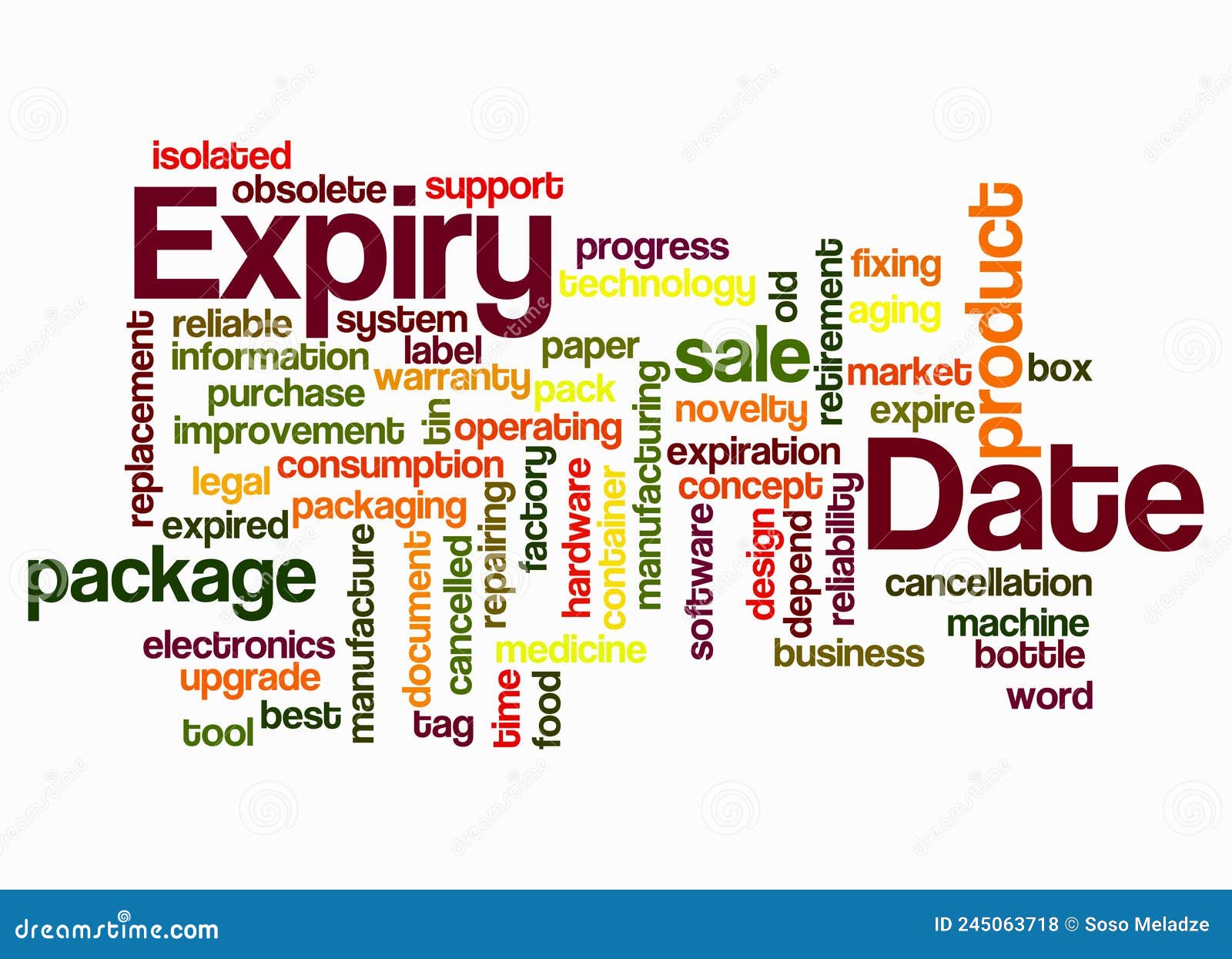 Word Cloud with EXPIRY DATE Concept Create with Text only Stock ...