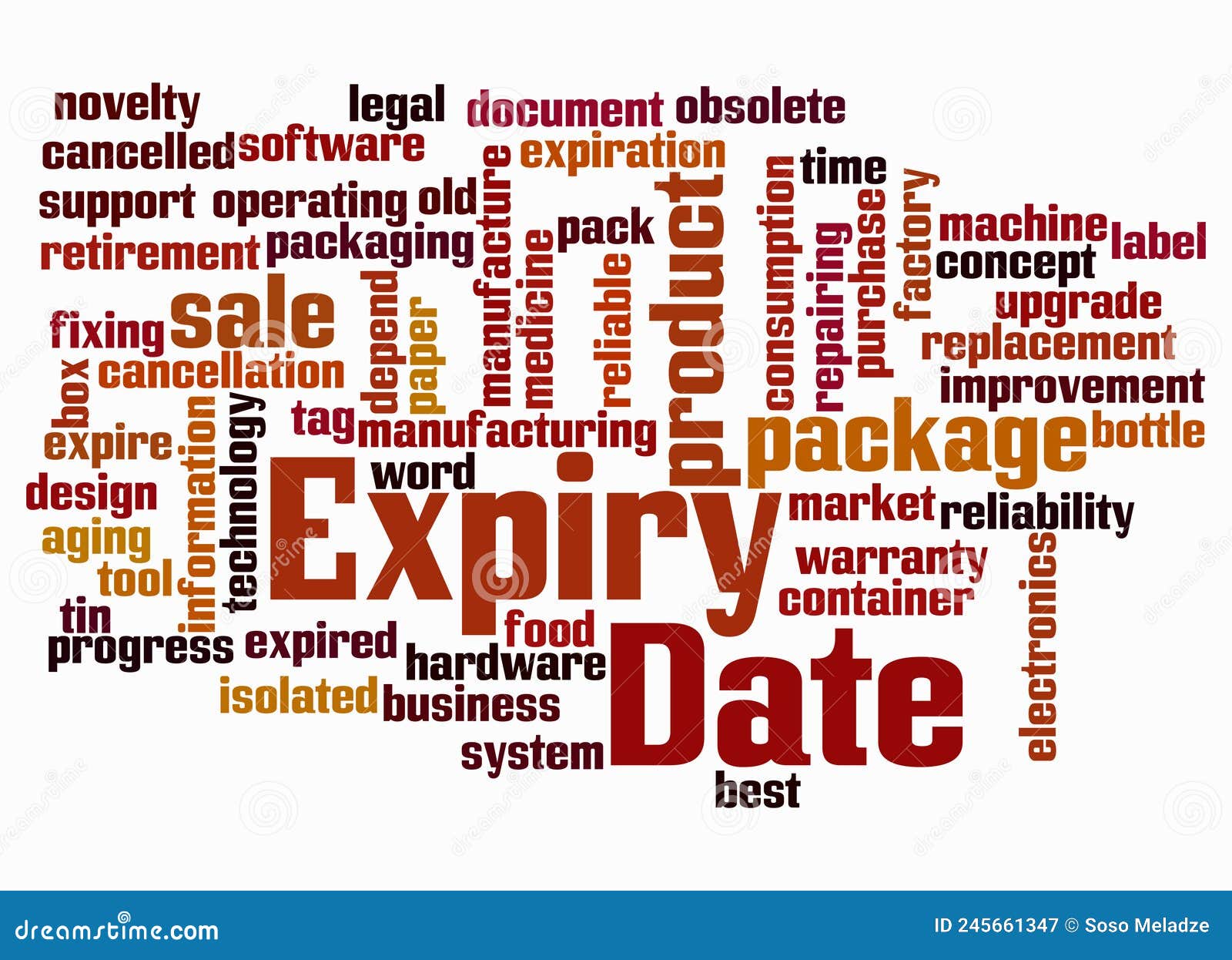 Word Cloud with EXPIRY DATE Concept Create with Text only Stock ...