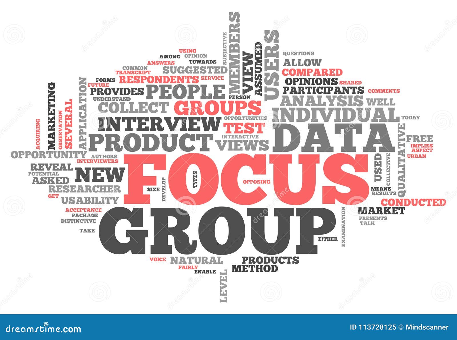 Word Cloud Focus Group stock illustration. Illustration of design ...