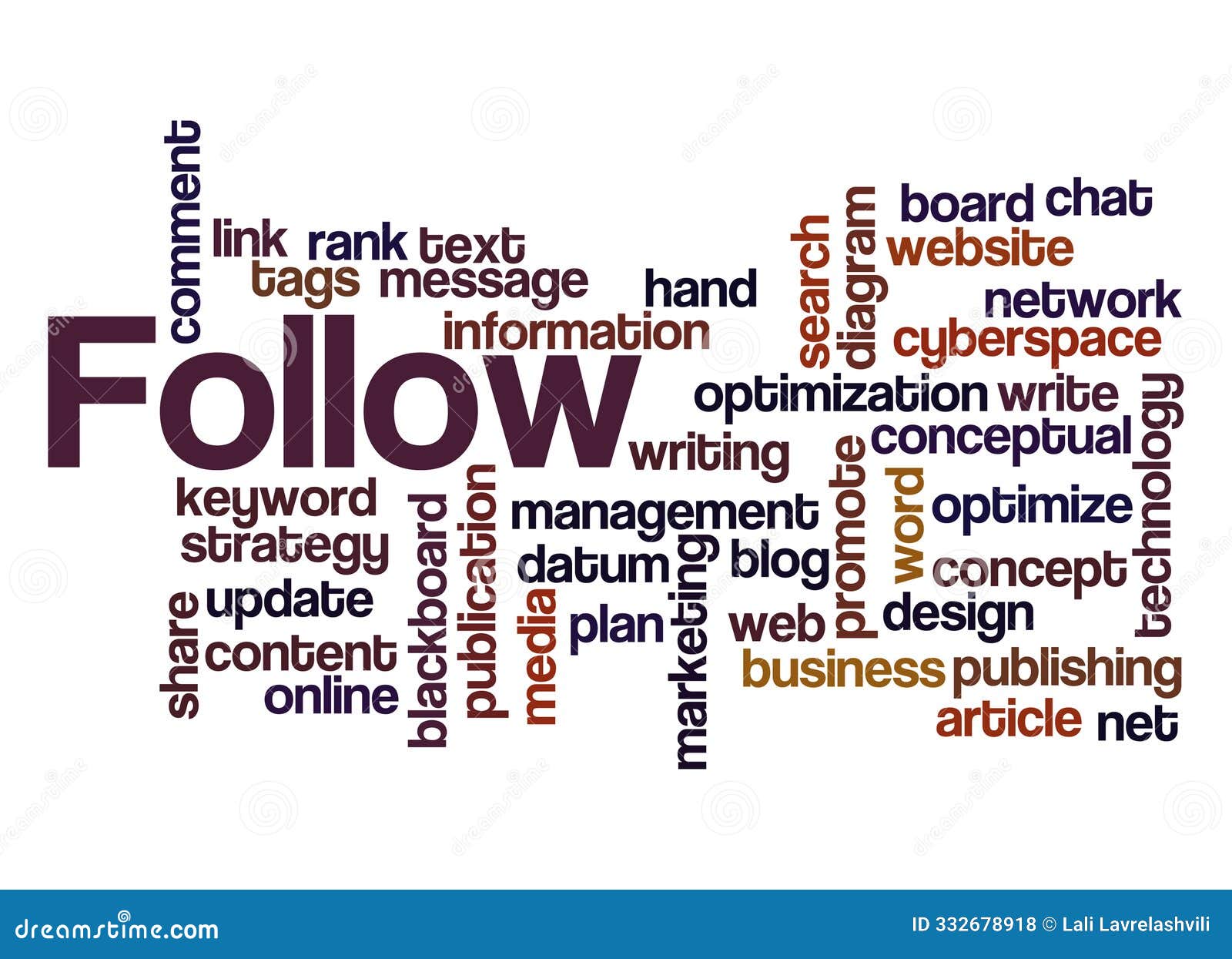 Word Cloud with FOLLOW Concept Stock Photo - Image of business, post ...