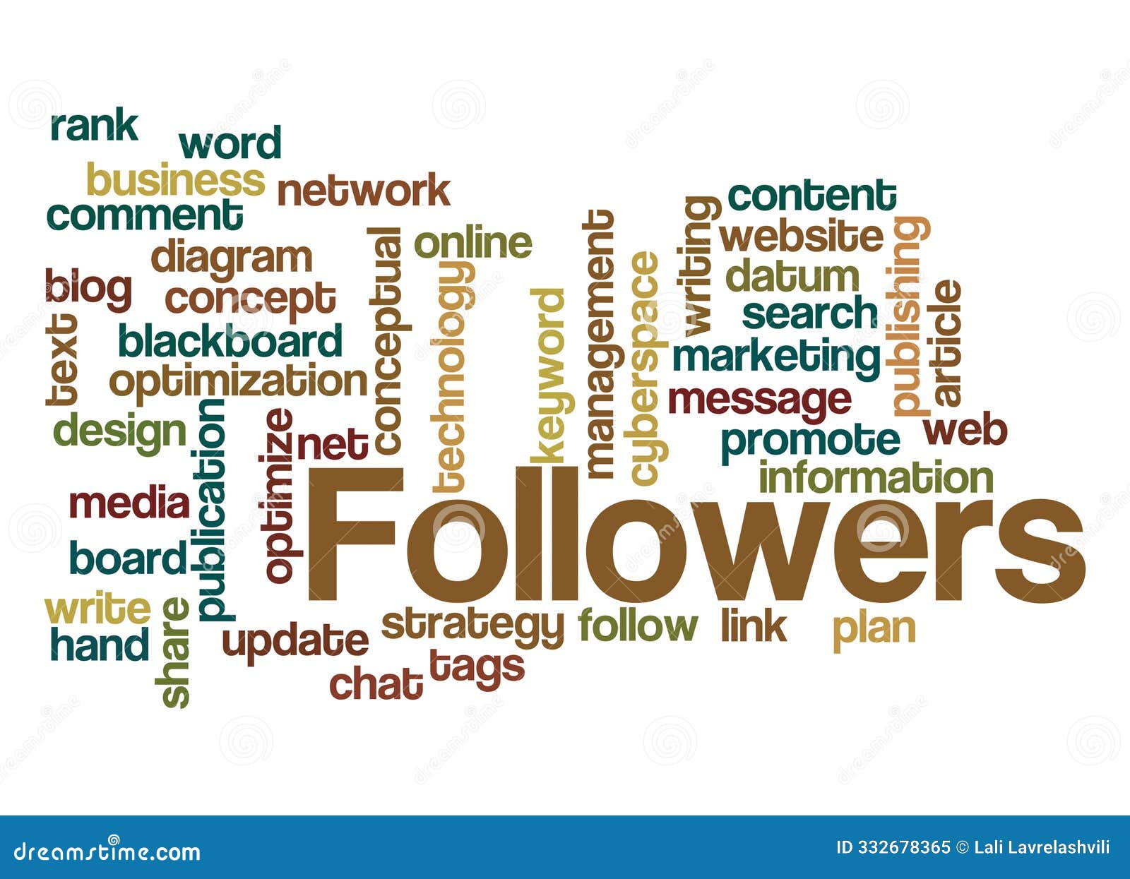 Word Cloud with FOLLOWERS Concept Stock Illustration - Illustration of ...