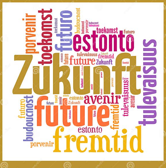 Word Cloud Future in Different Languages Stock Illustration ...