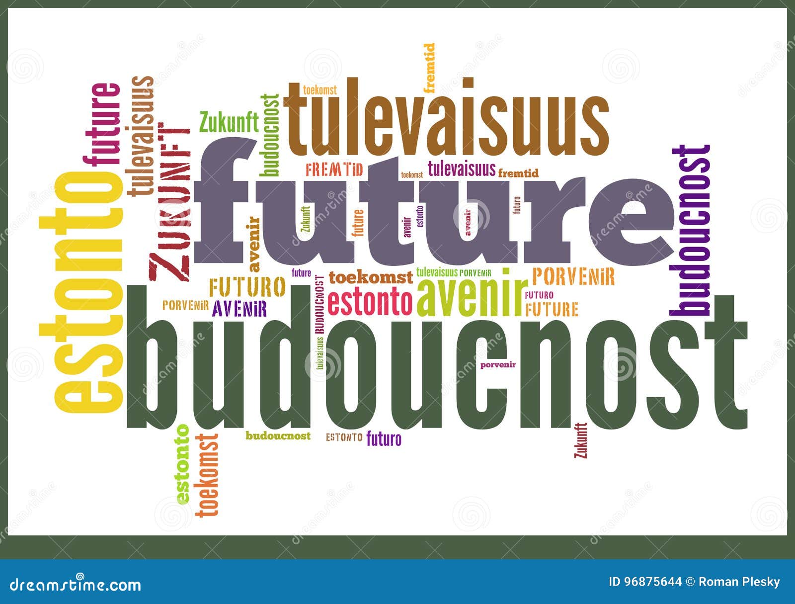 Word Cloud Future in Different Languages Stock Illustration ...