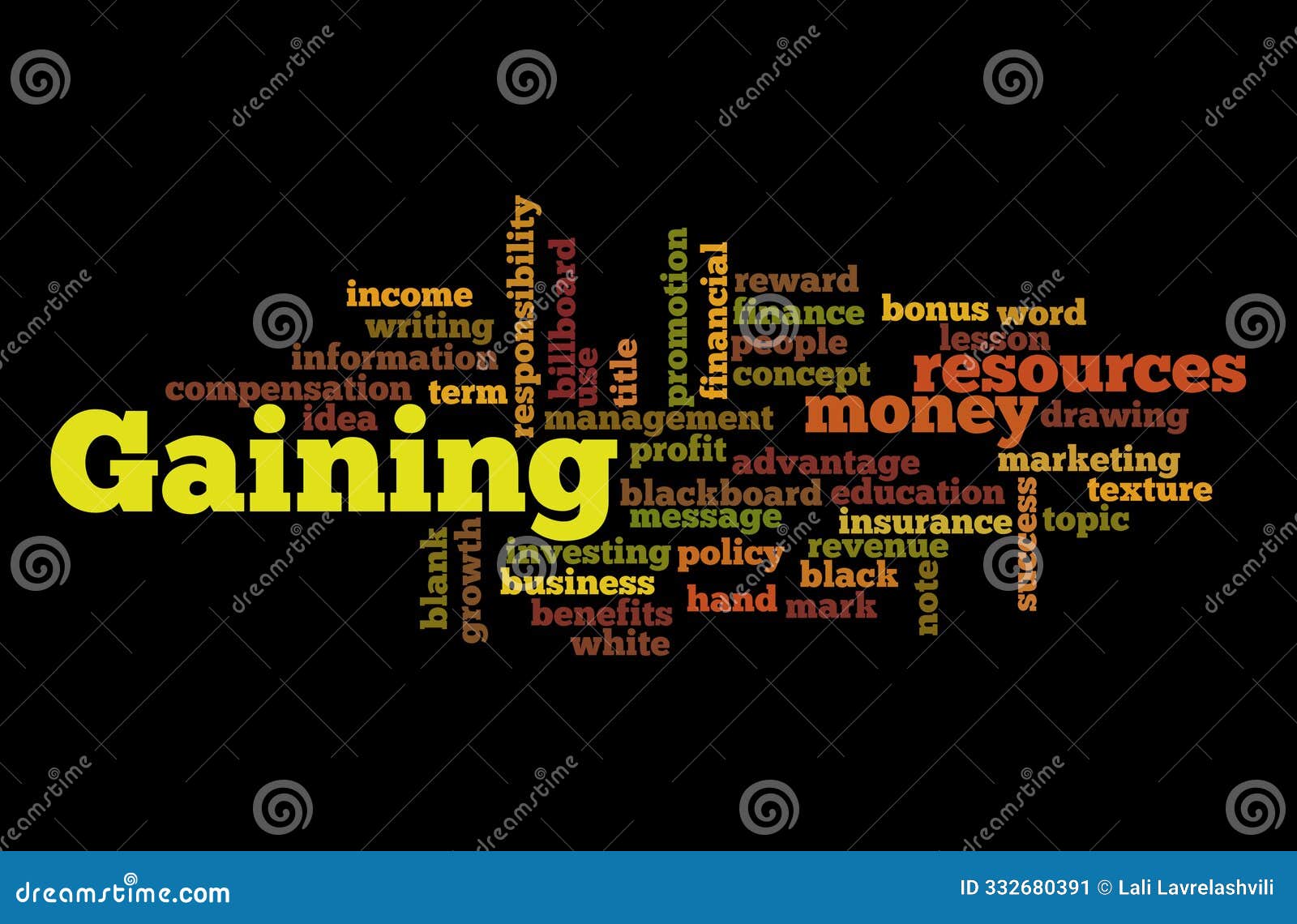 Word Cloud with GAINING Concept Stock Illustration - Illustration of ...