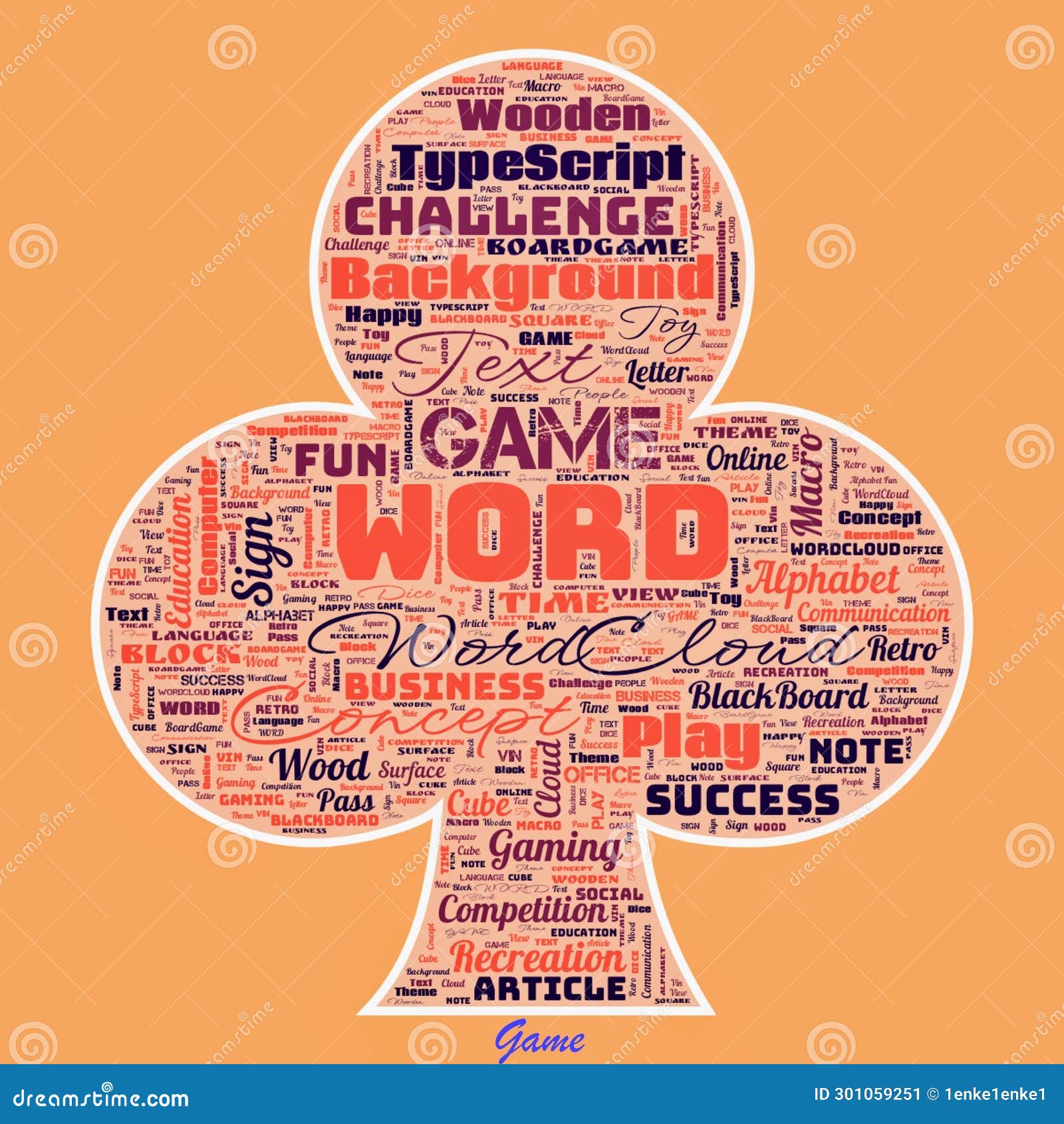 Word Cloud of the Game As Background Stock Illustration - Illustration ...