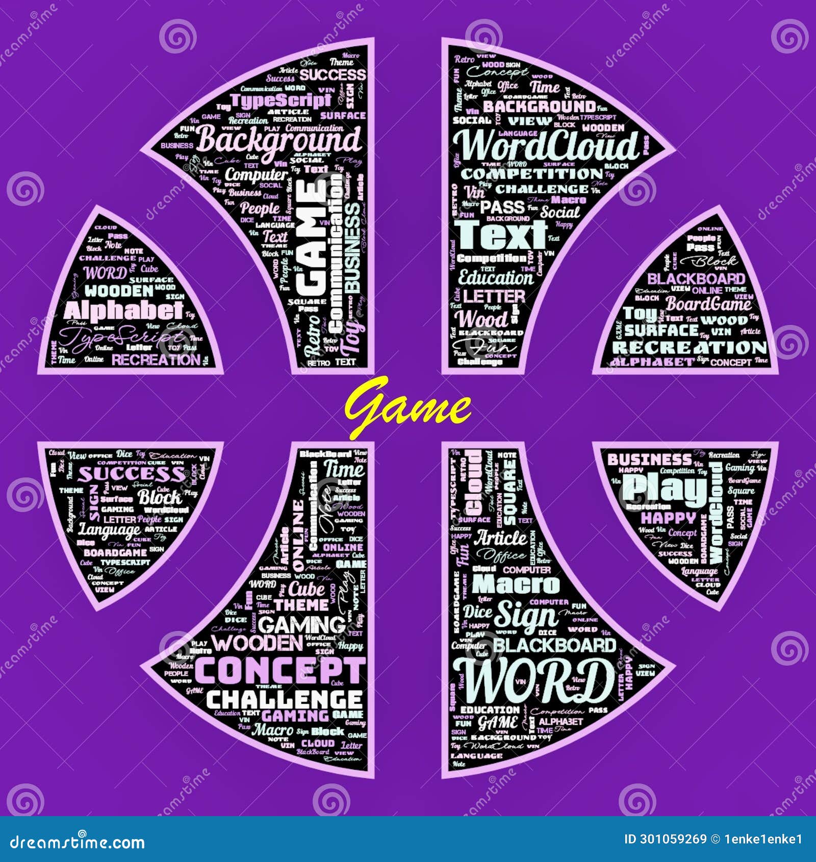 Word Cloud of the Game As Background Stock Illustration - Illustration ...