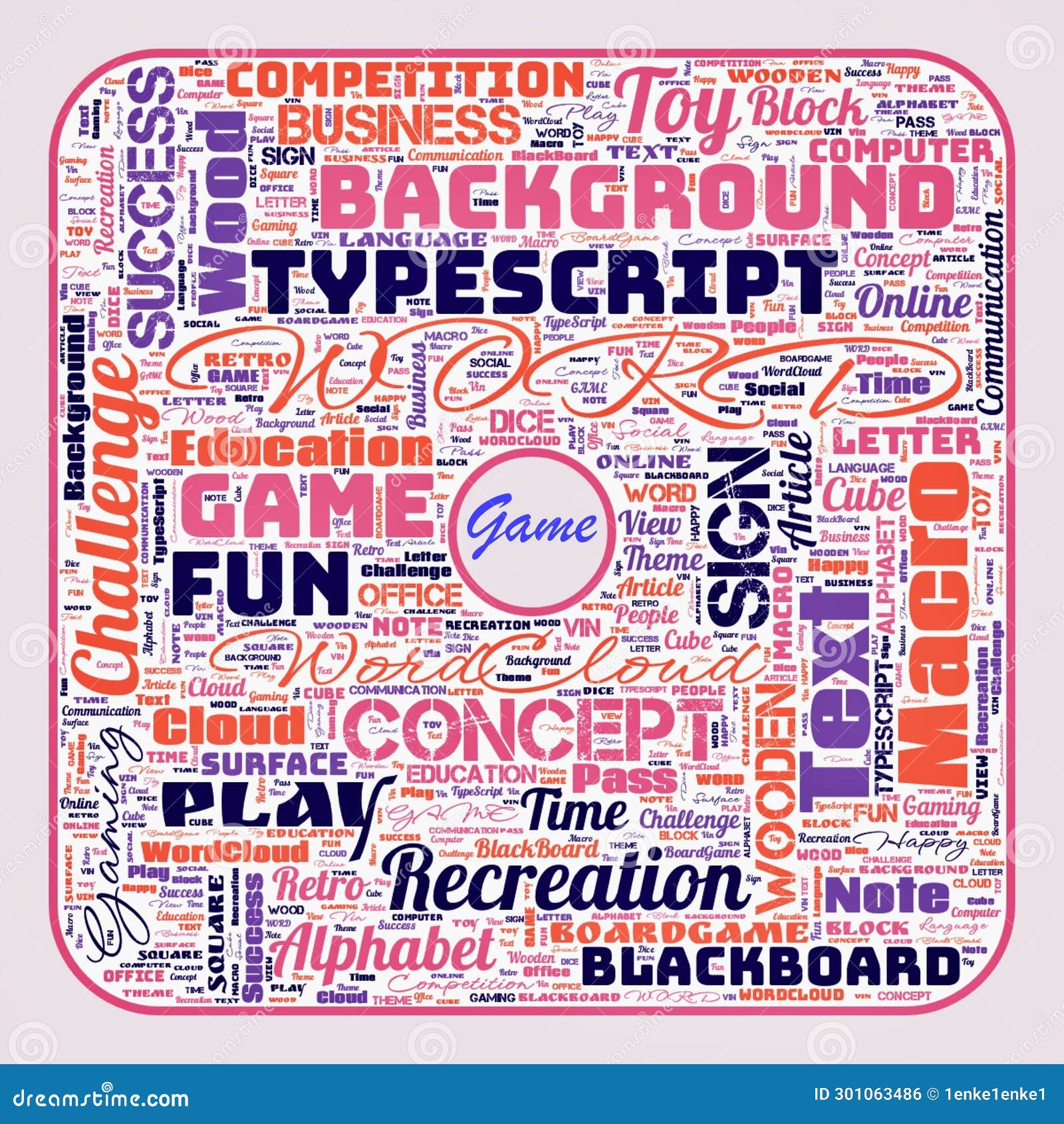 Word Cloud of the Game As Background Stock Illustration - Illustration ...