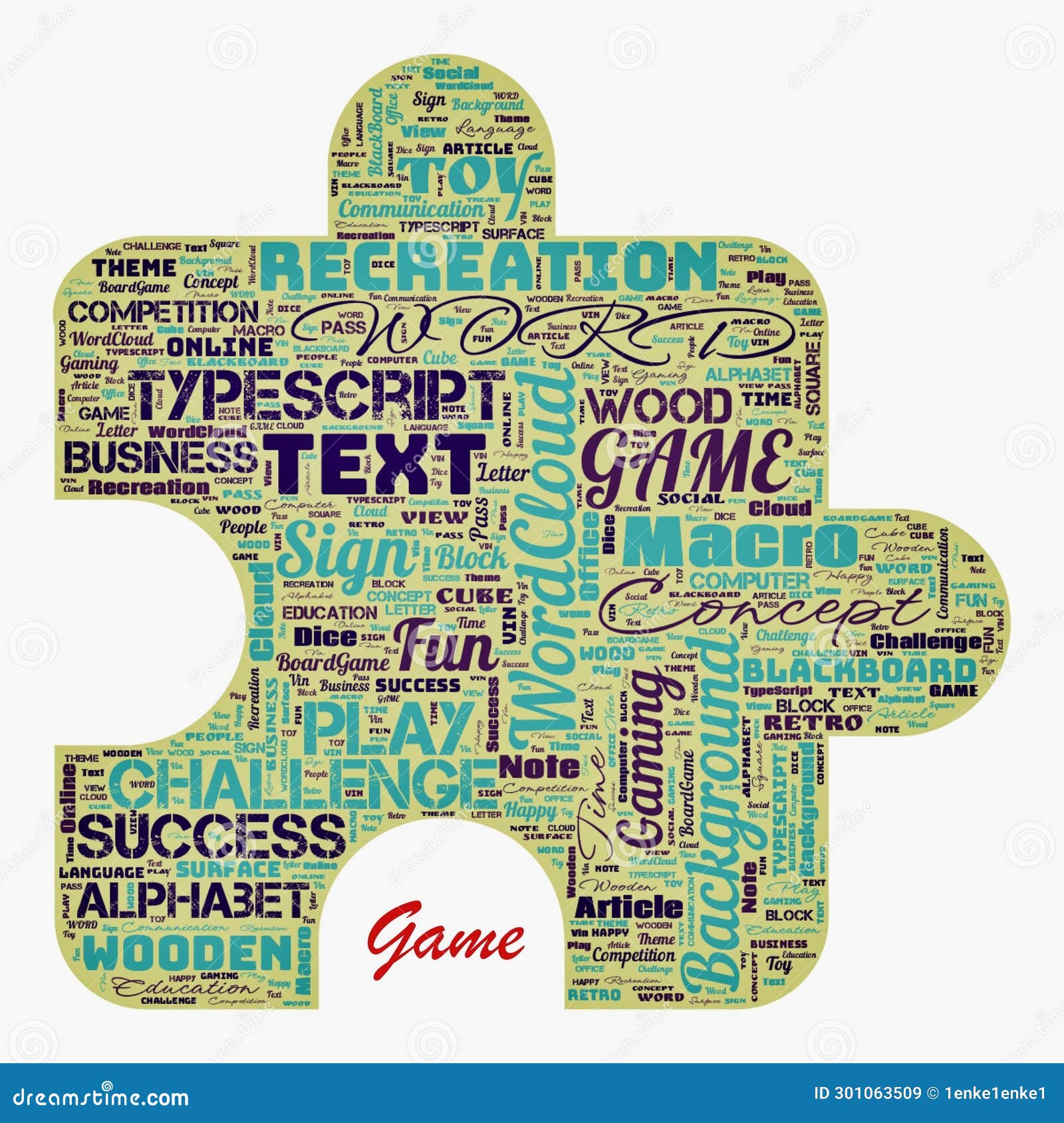 Word Cloud of the Game As Background Stock Illustration - Illustration ...