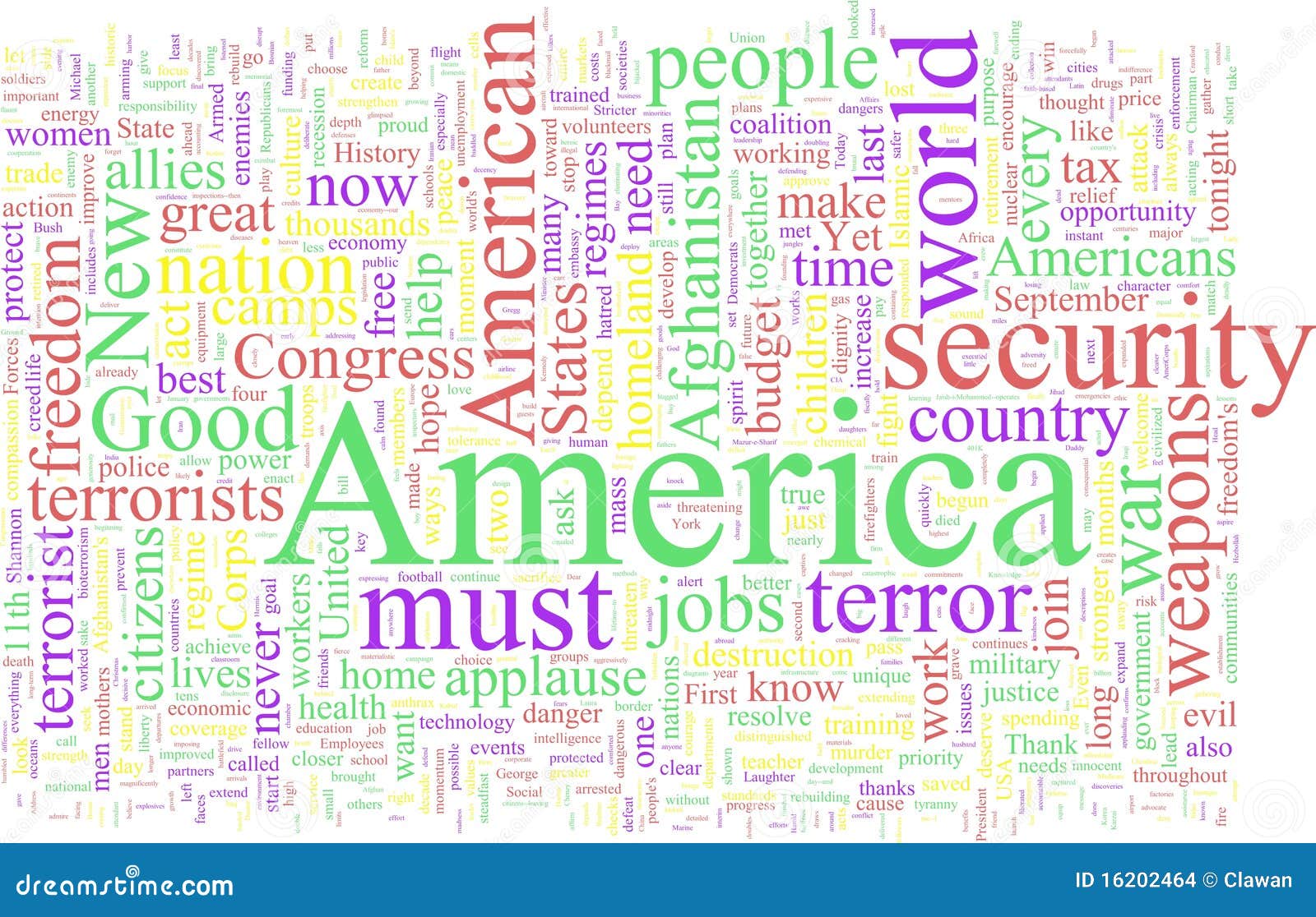 Word Cloud: George W. Bush stock illustration. Illustration of star ...