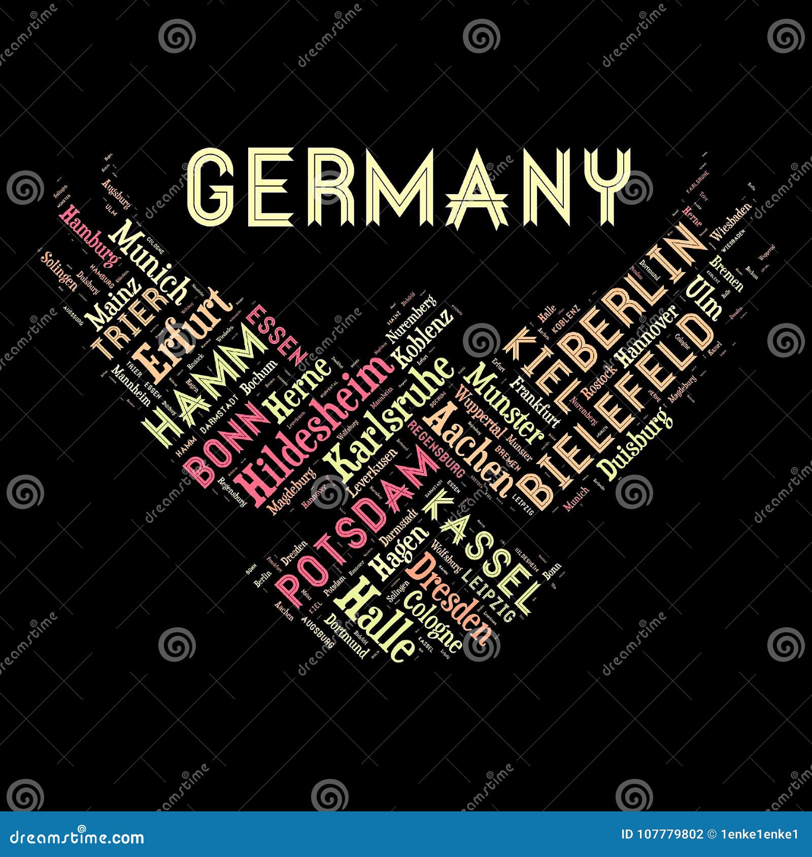 Germany Map And Cities Vector Illustration | CartoonDealer.com #15975408