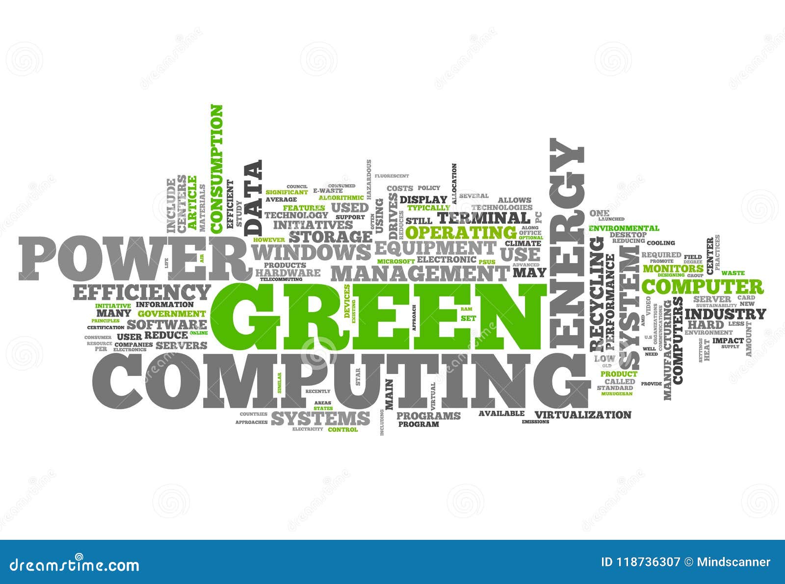 Green Computing In A Server Room: A Sustainable Solution. Stock ...