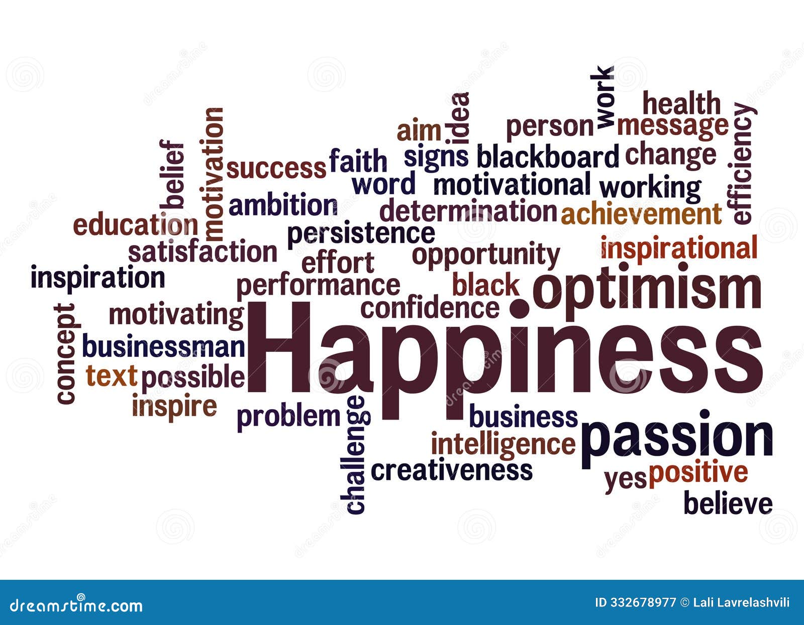 Word Cloud with HAPPINESS Concept Stock Illustration - Illustration of ...