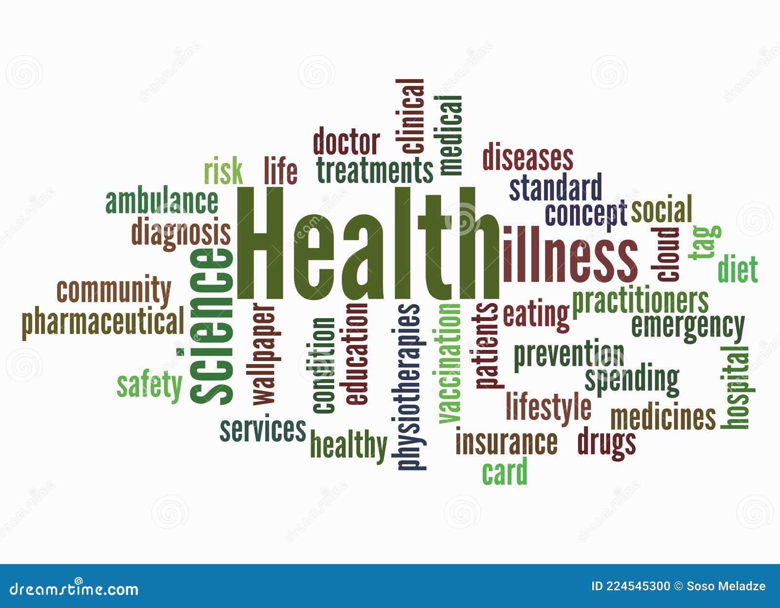 Word Cloud with HEALTH Concept Create with Text only Stock Illustration ...