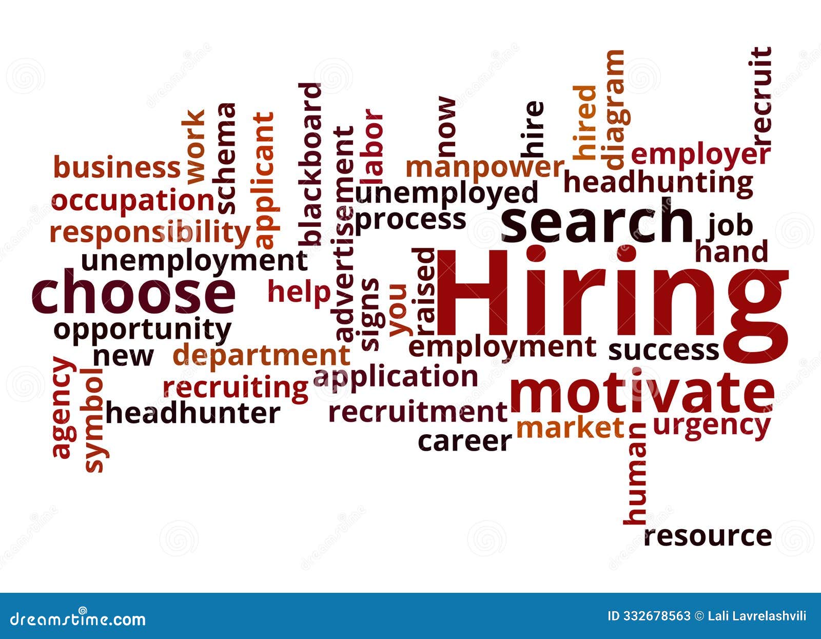 Word Cloud with HIRING Concept Stock Illustration - Illustration of ...