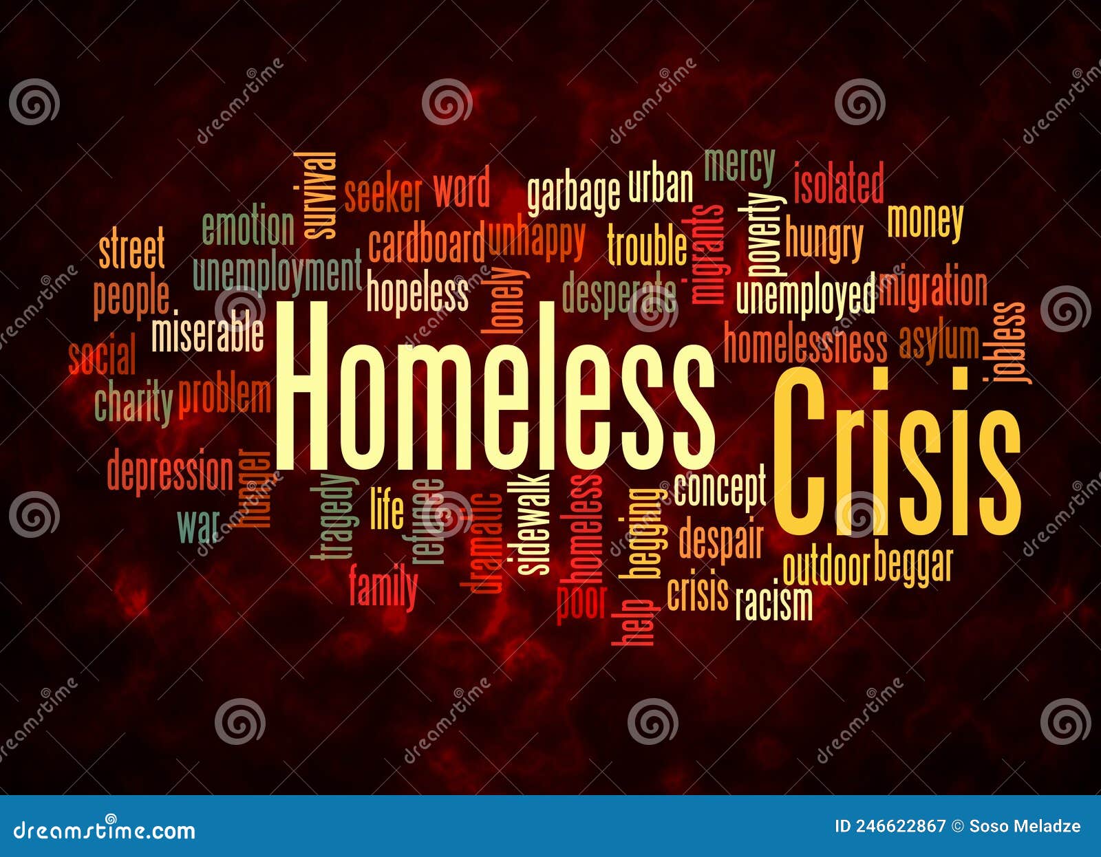 Word Cloud with HOMELESS CRISIS Concept Create with Text only Stock ...