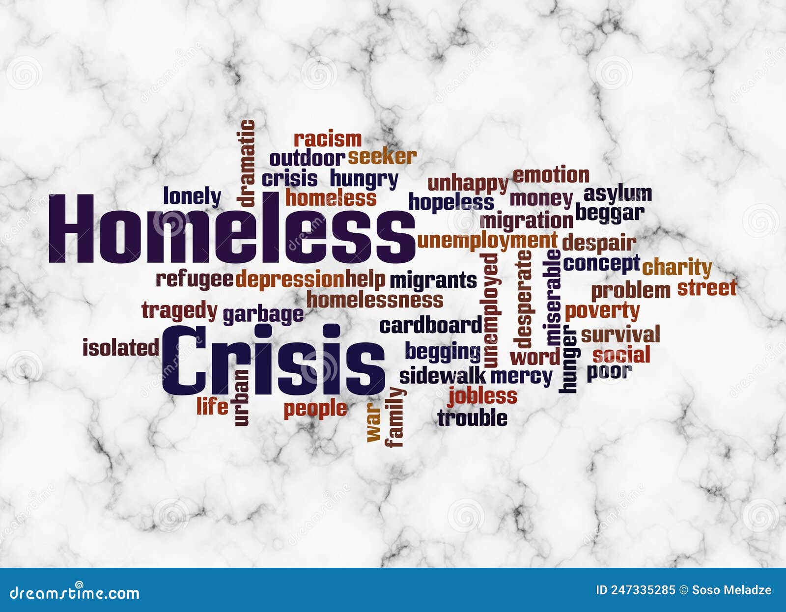 Word Cloud with HOMELESS CRISIS Concept Create with Text only Stock ...