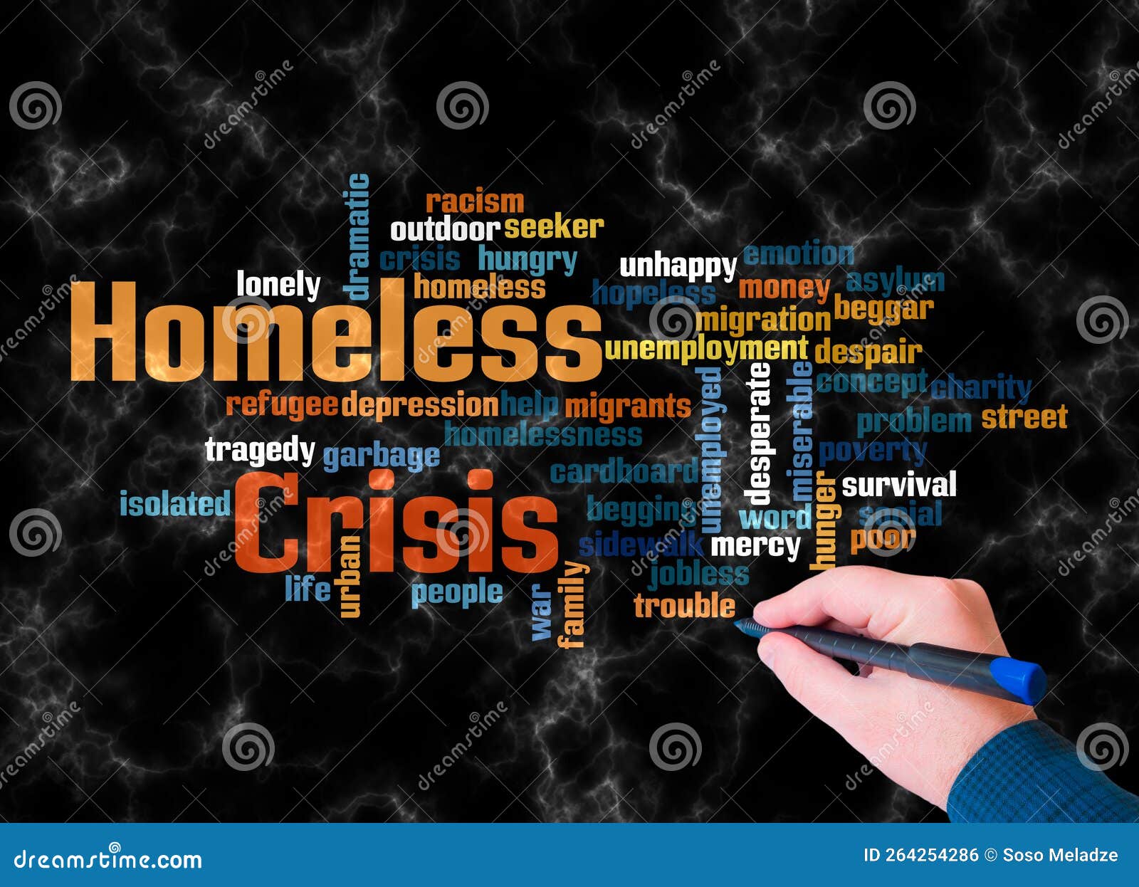 Word Cloud with HOMELESS CRISIS Concept Create with Text only Stock ...