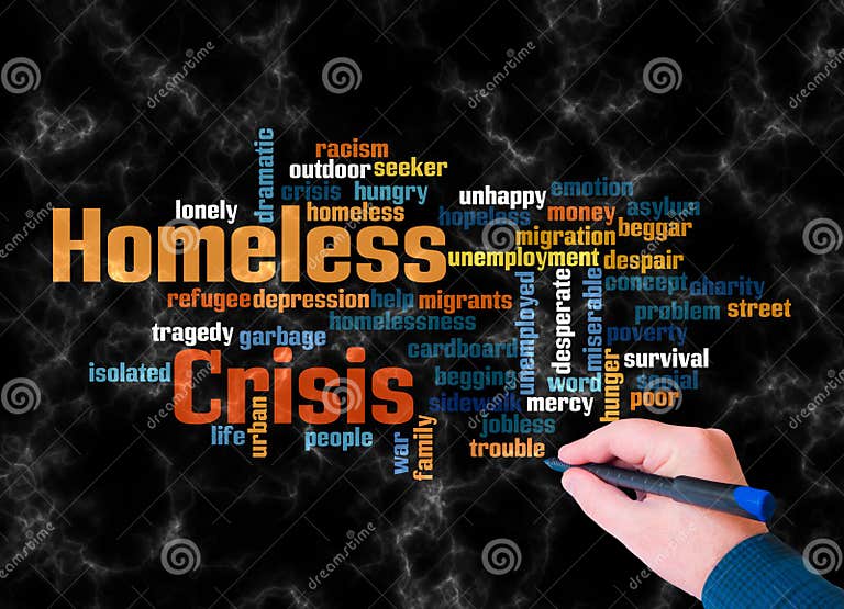 Word Cloud with HOMELESS CRISIS Concept Create with Text only Stock ...