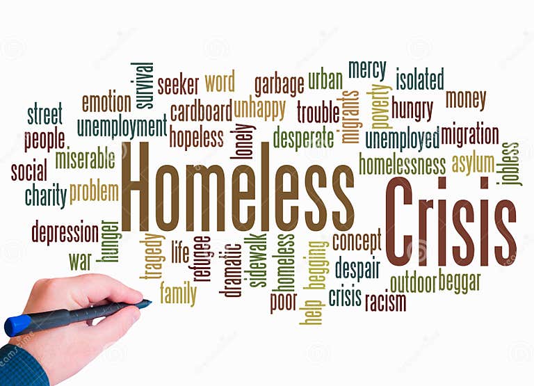 Word Cloud with HOMELESS CRISIS Concept Create with Text only Stock ...