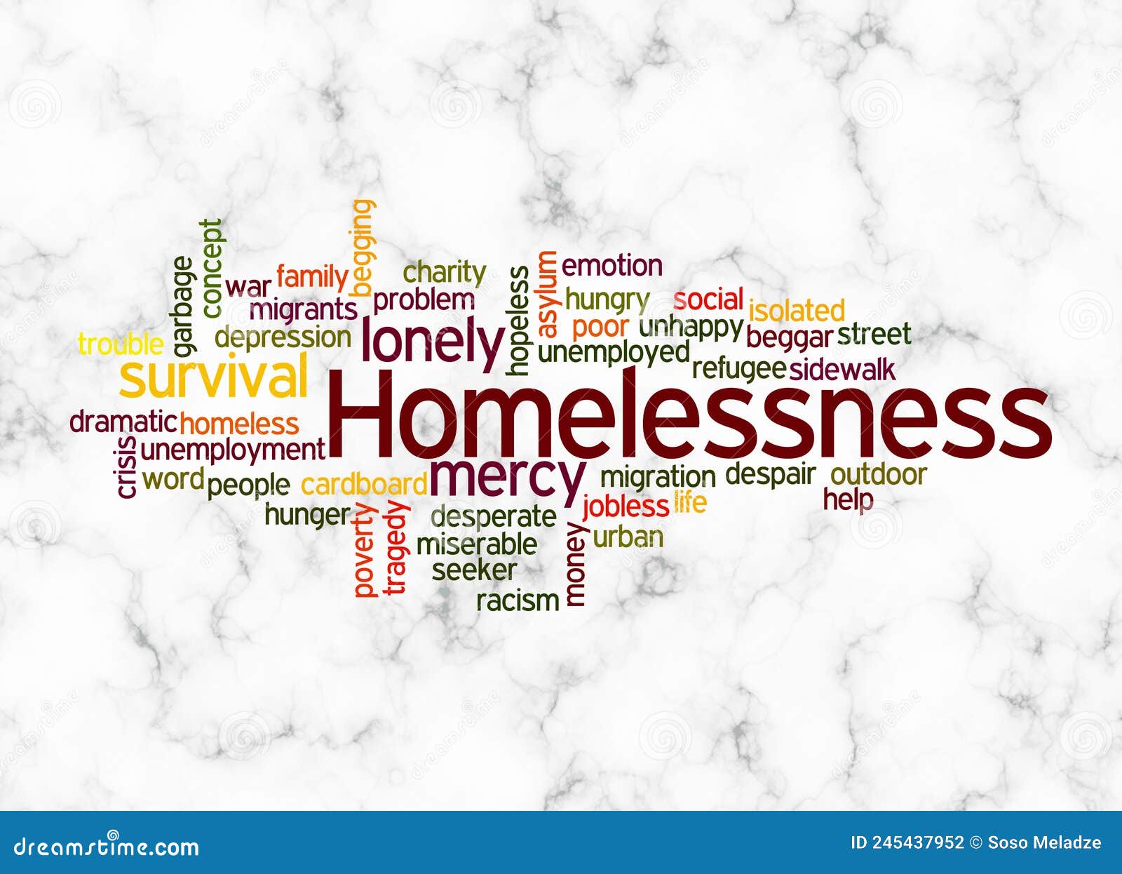 Word Cloud with HOMELESSNESS Concept Create with Text only Stock ...