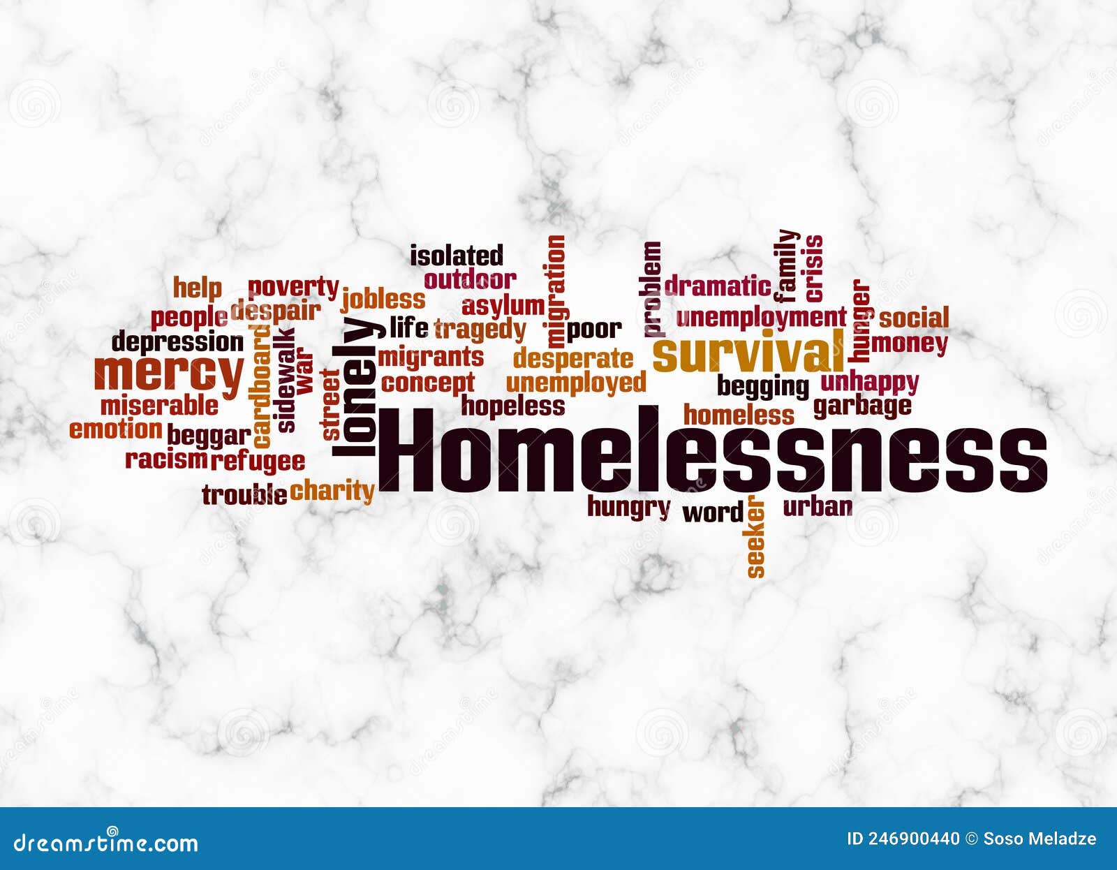 Word Cloud with HOMELESSNESS Concept Create with Text only Stock ...