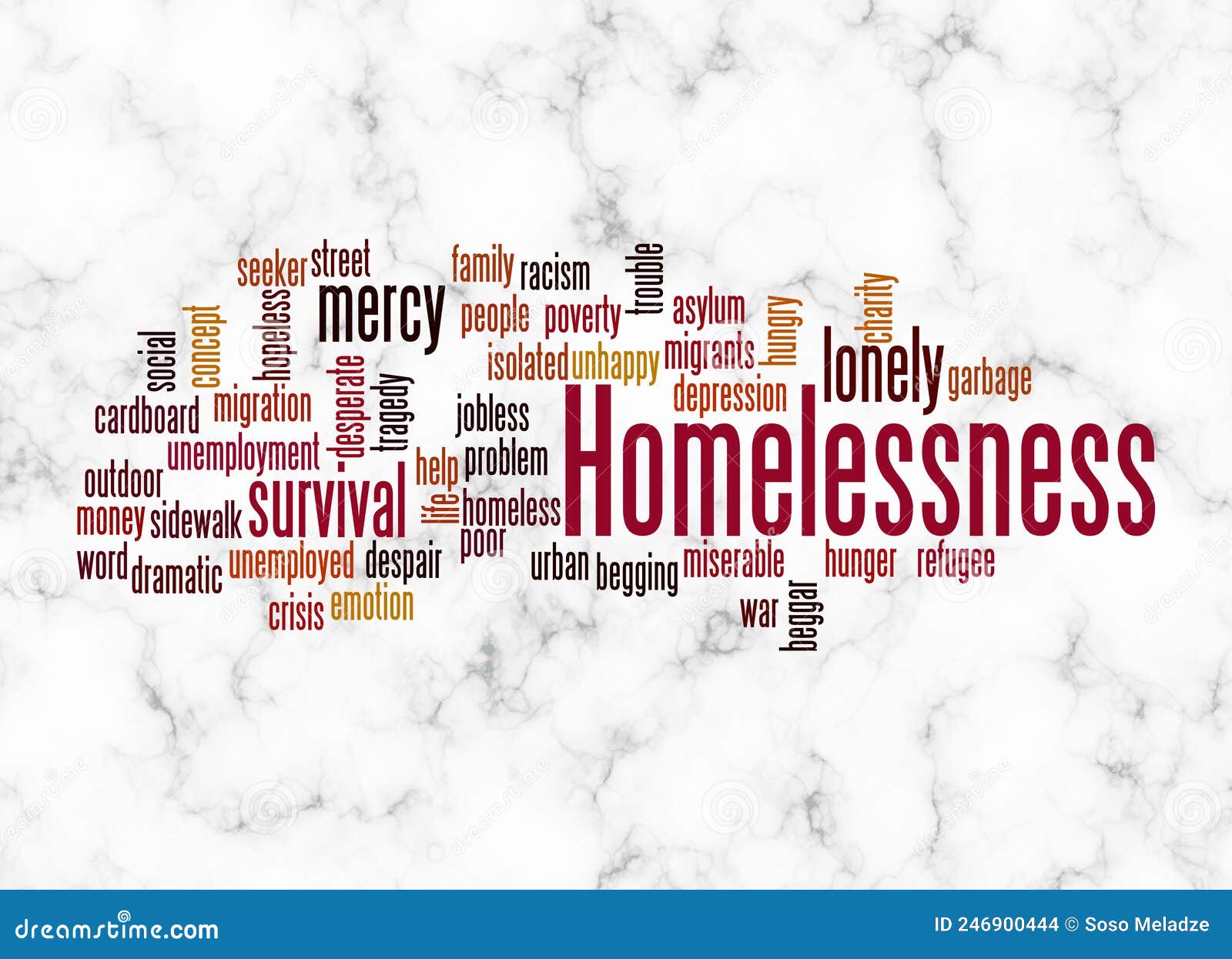 Word Cloud with HOMELESSNESS Concept Create with Text only Stock ...