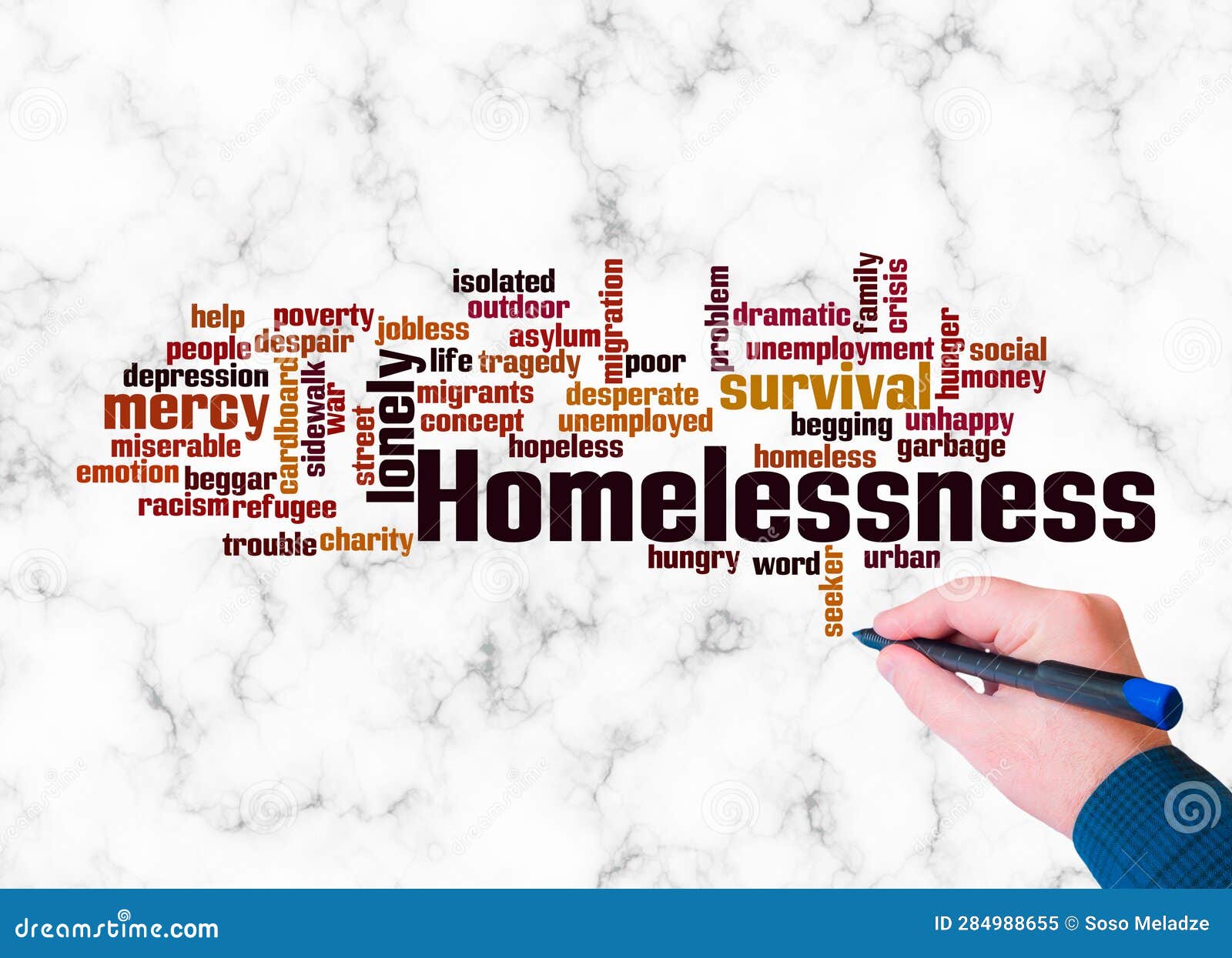 Word Cloud with HOMELESSNESS Concept Create with Text only Stock Image ...