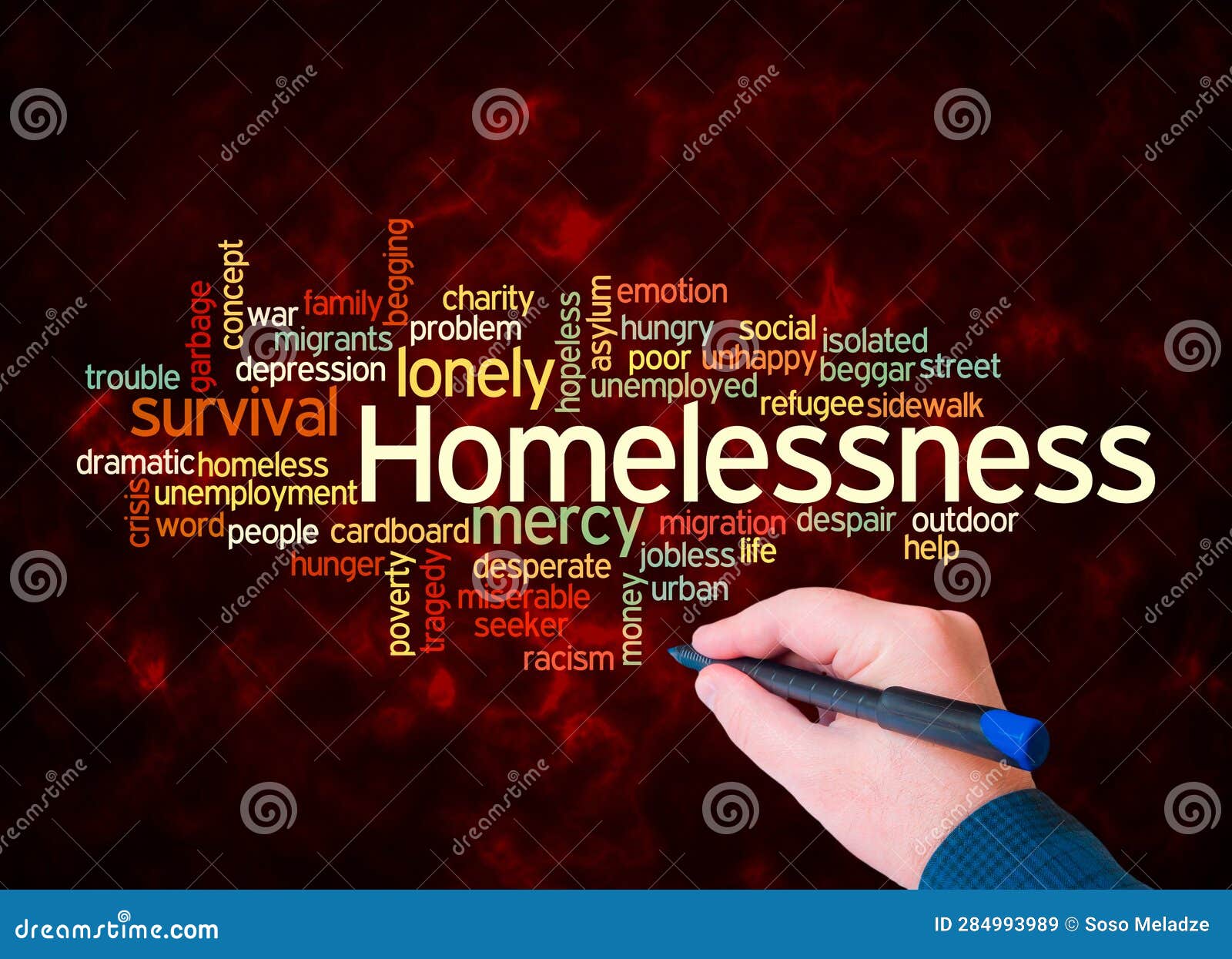 Word Cloud with HOMELESSNESS Concept Create with Text only Stock Image ...