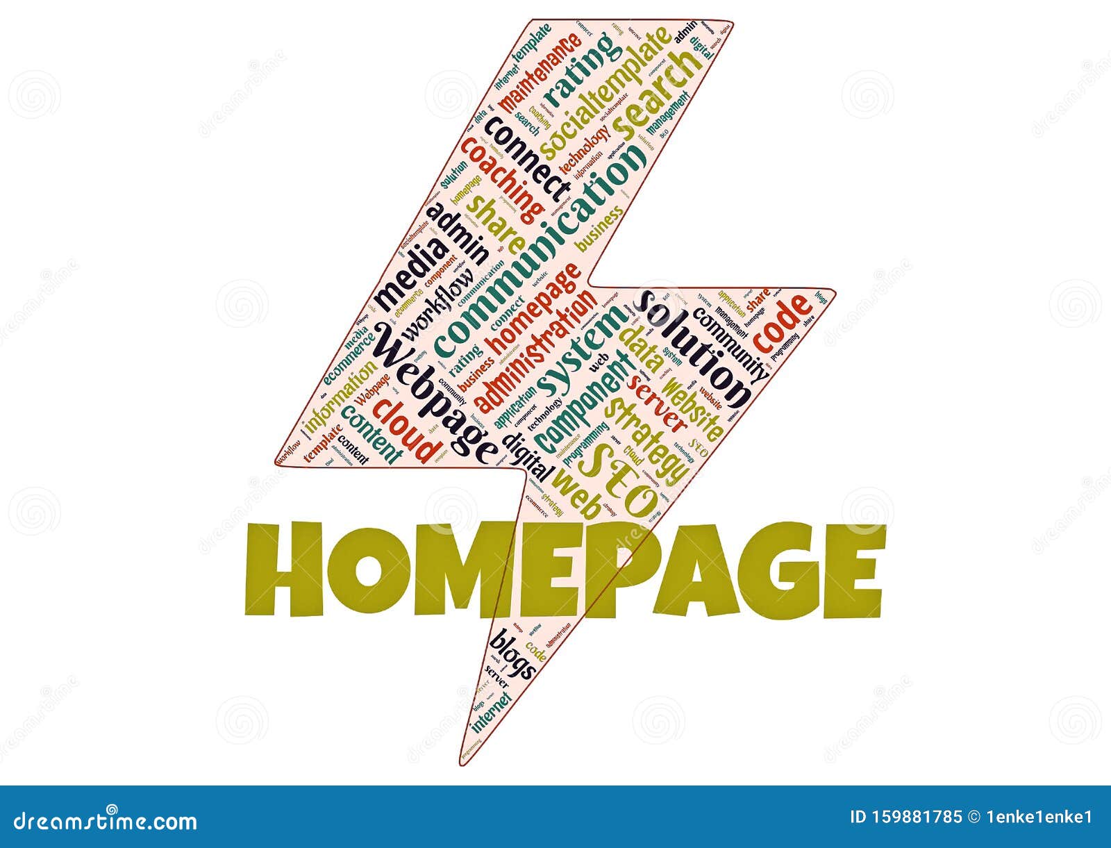 Word cloud of homepage stock illustration. Illustration of connect ...