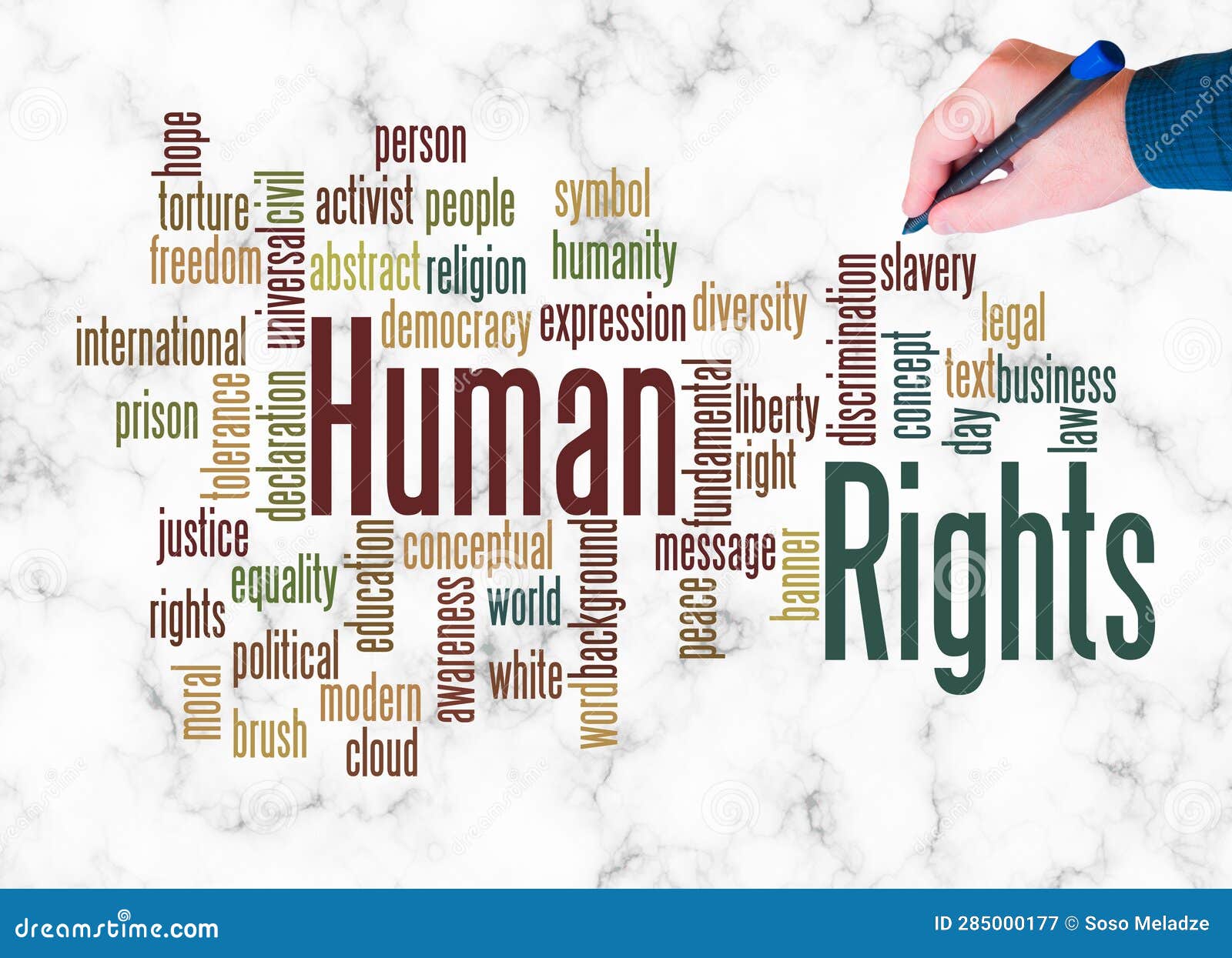 Word Cloud with HUMAN RIGHTS Concept Create with Text only Stock Image ...