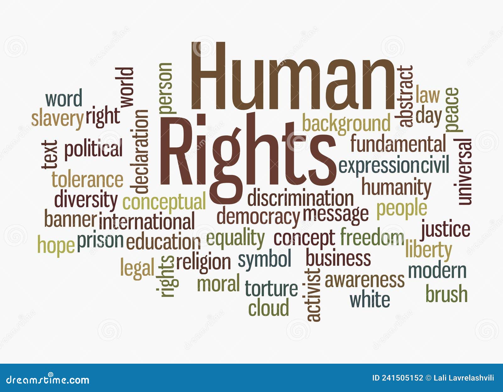 Word Cloud with HUMAN RIGHTS Concept, Isolated on a White Background ...