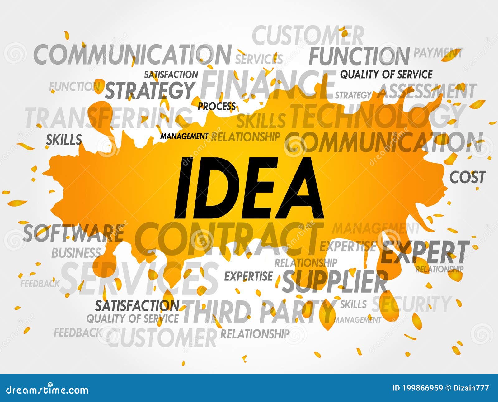 IDEA word cloud concept stock illustration. Illustration of department ...