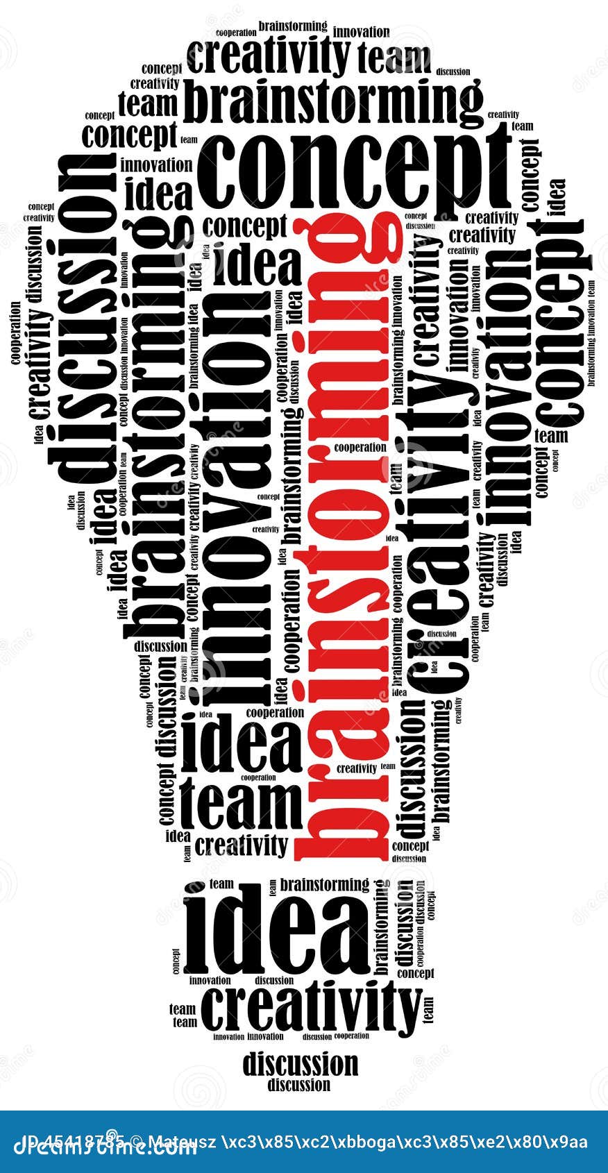 Word Cloud Illustration Related To Brainstorming Stock Illustration ...