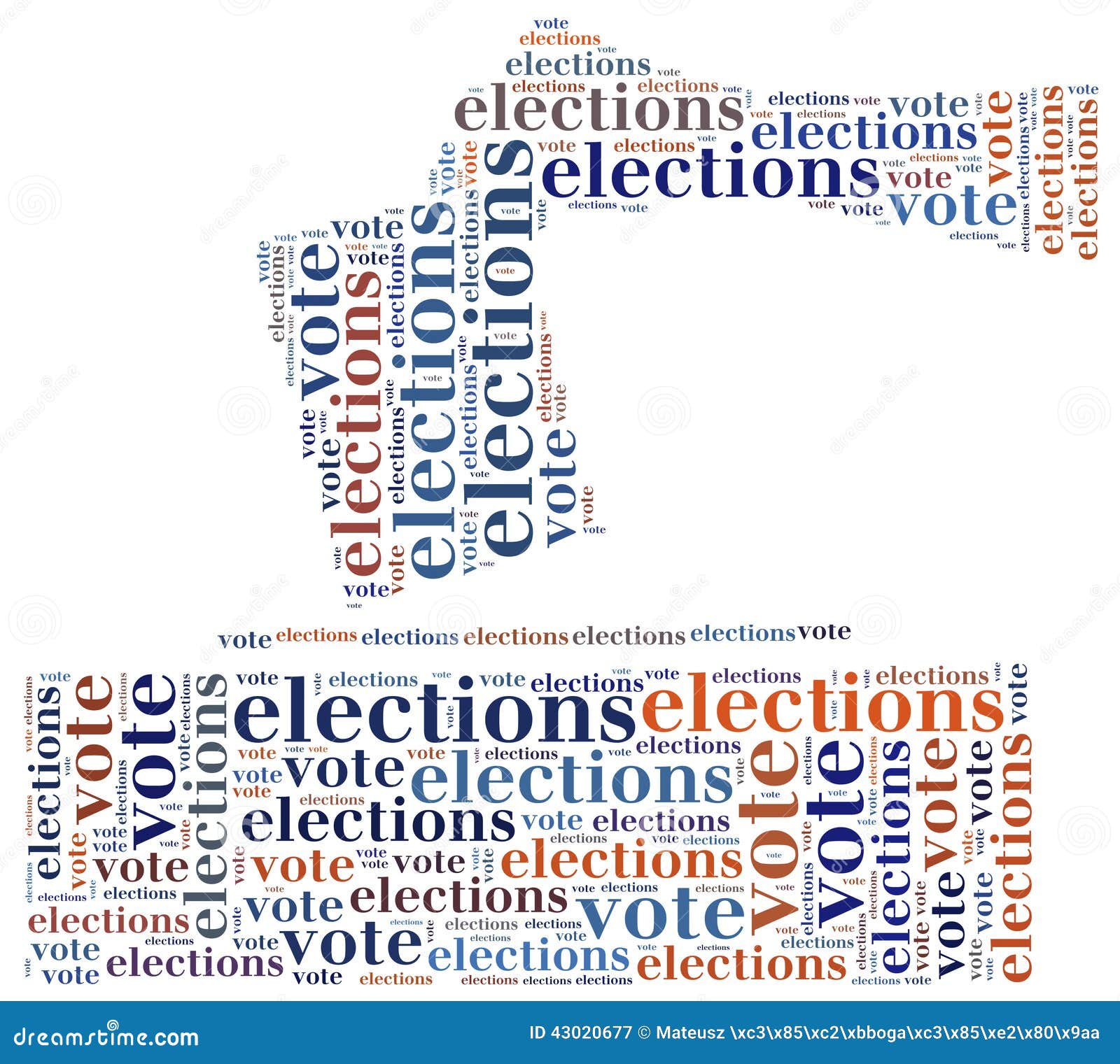 Word Cloud Illustration Related To Elections Or Voting Stock ...