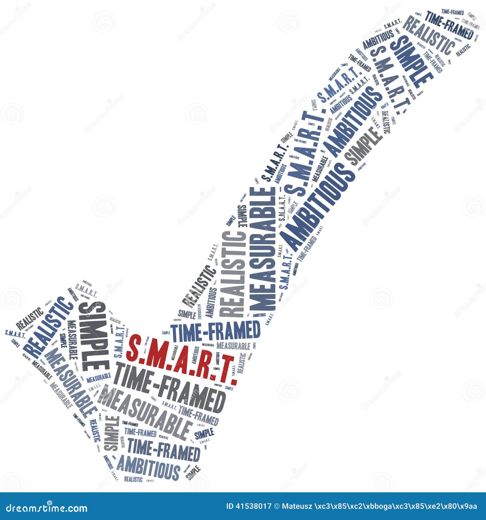 Word Cloud Illustration Related To SMART Concept of Goals Stock ...