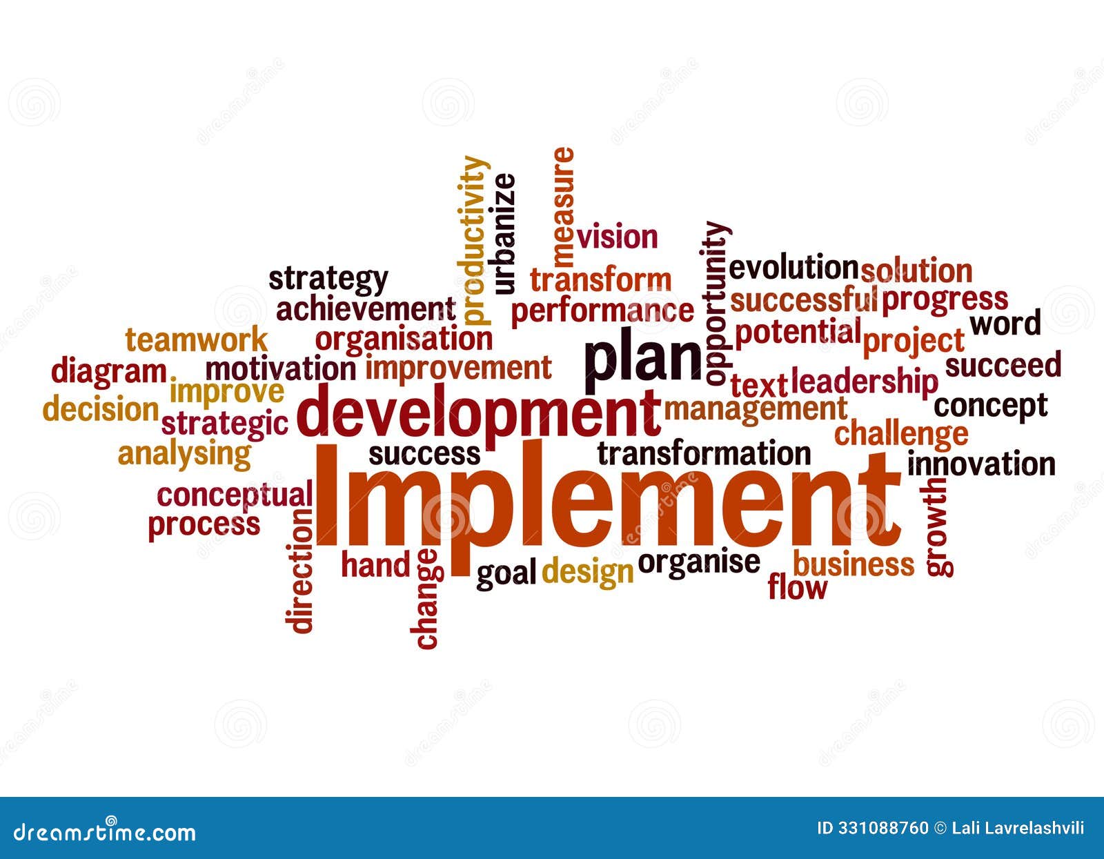 Word Cloud with IMPLEMENT Concept Stock Photo - Image of challenge ...