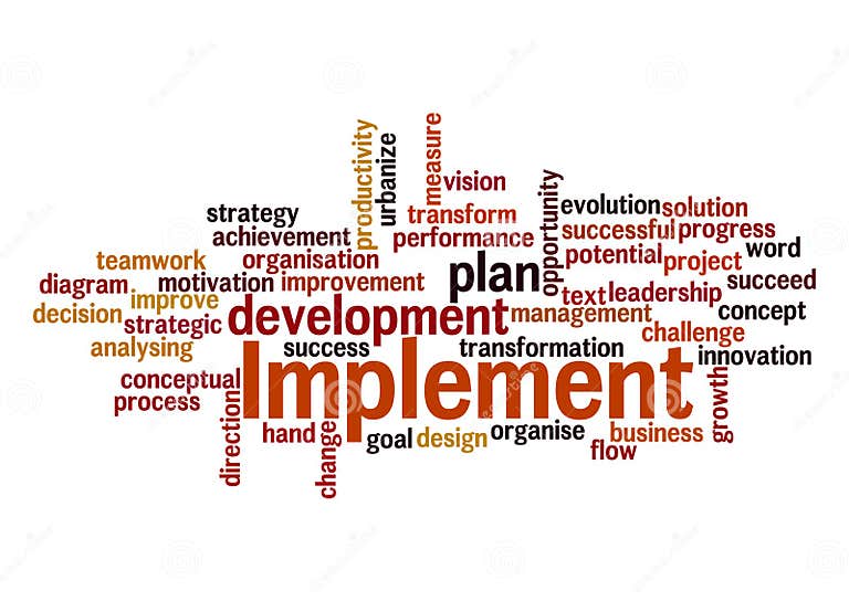 Word Cloud with IMPLEMENT Concept Stock Image - Image of innovation ...