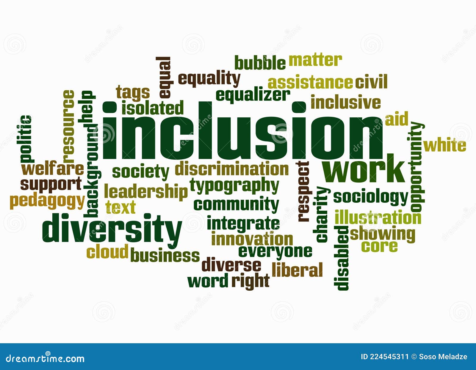 Word Cloud with INCLUSION Concept Create with Text only Stock ...