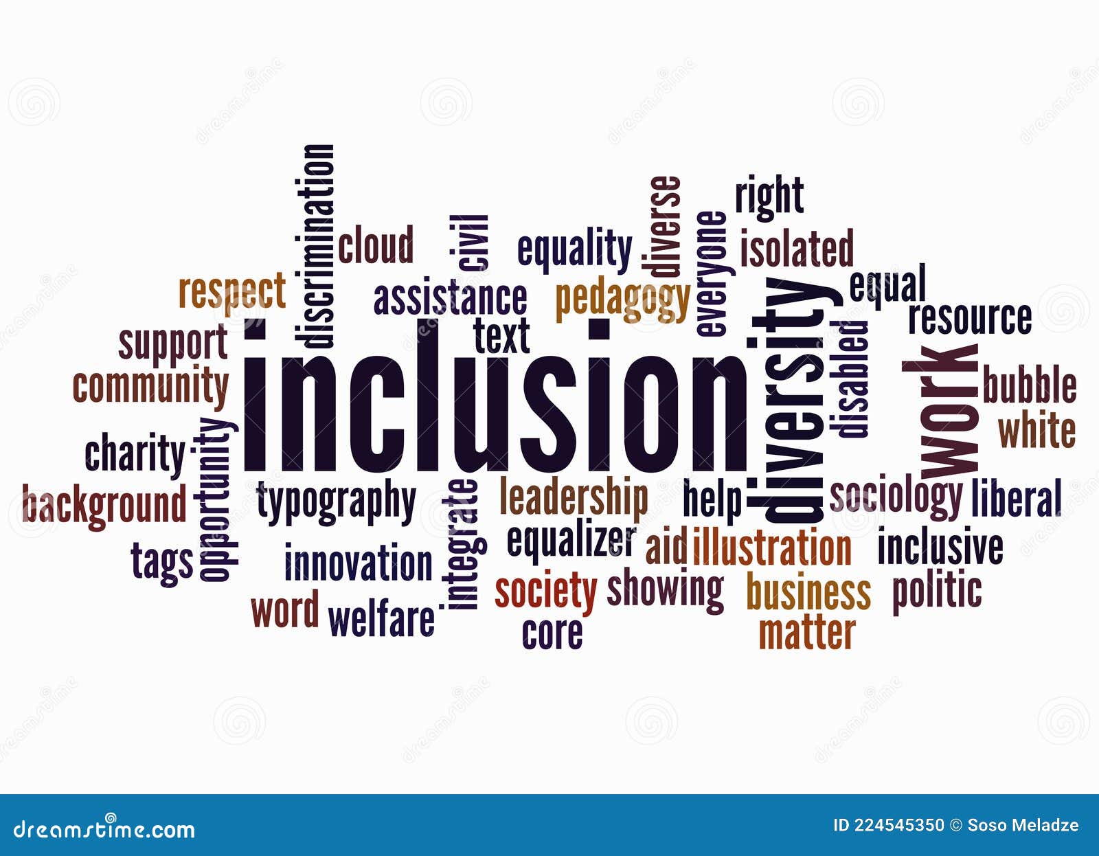Word Cloud with INCLUSION Concept Create with Text only Stock ...