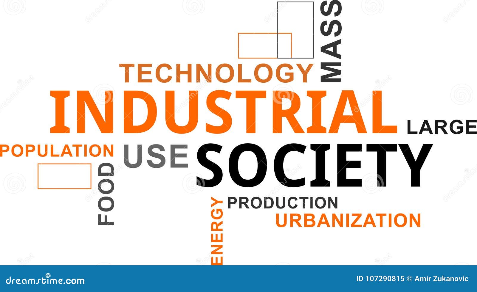 Word Cloud - Industrial Society Stock Vector - Illustration of mass ...