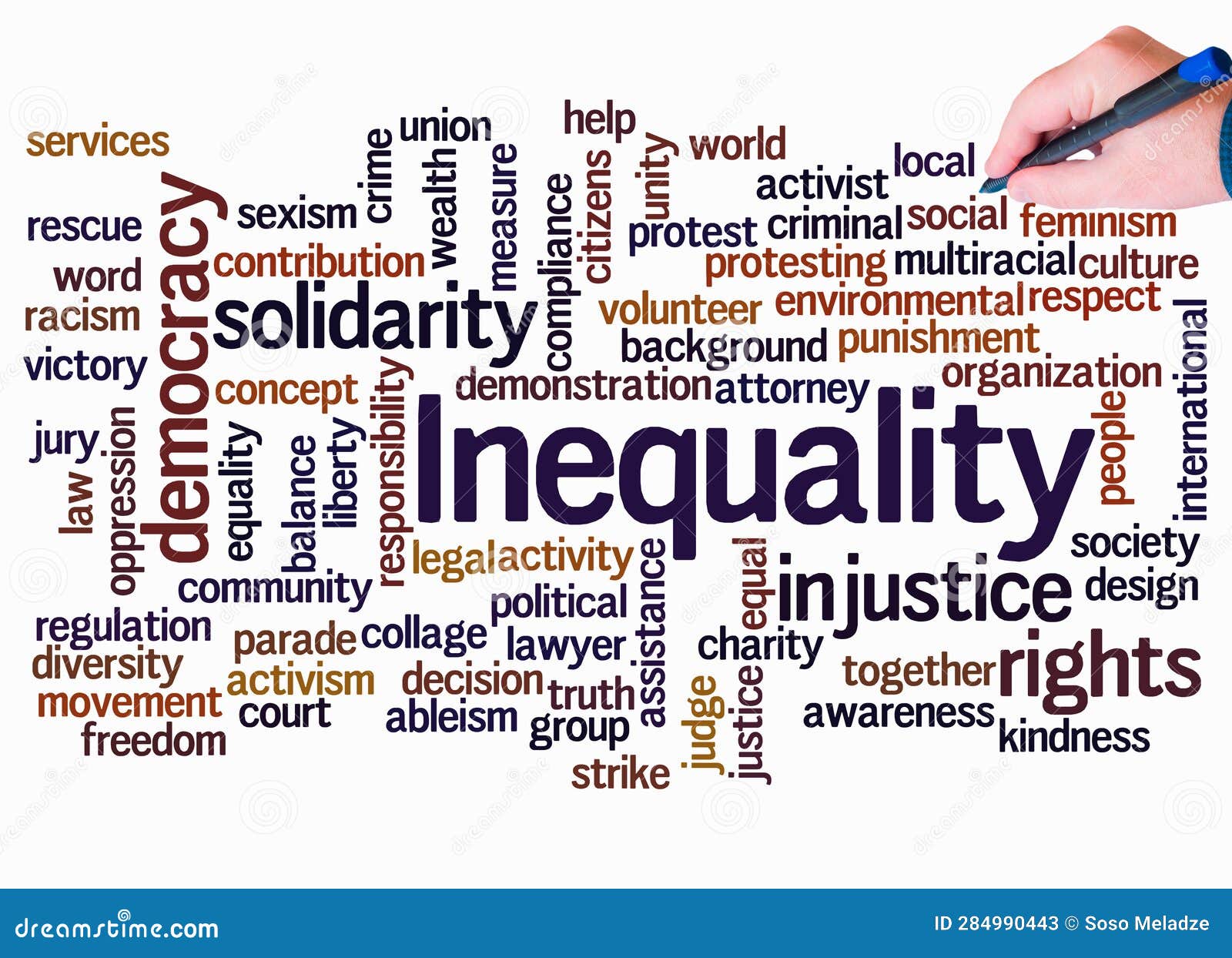 Word Cloud with INEQUALITY Concept Create with Text only Stock Image ...