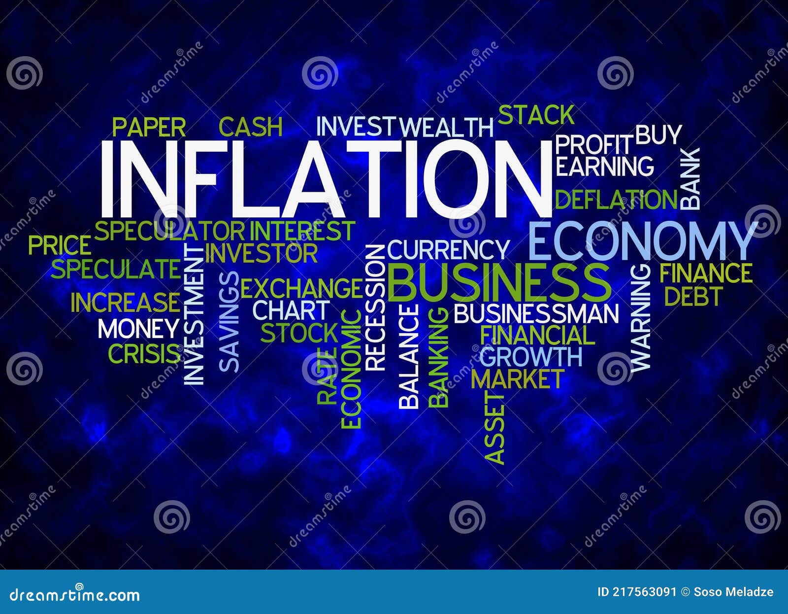 Word Cloud with INFLATION Concept Create with Text only Stock Image ...