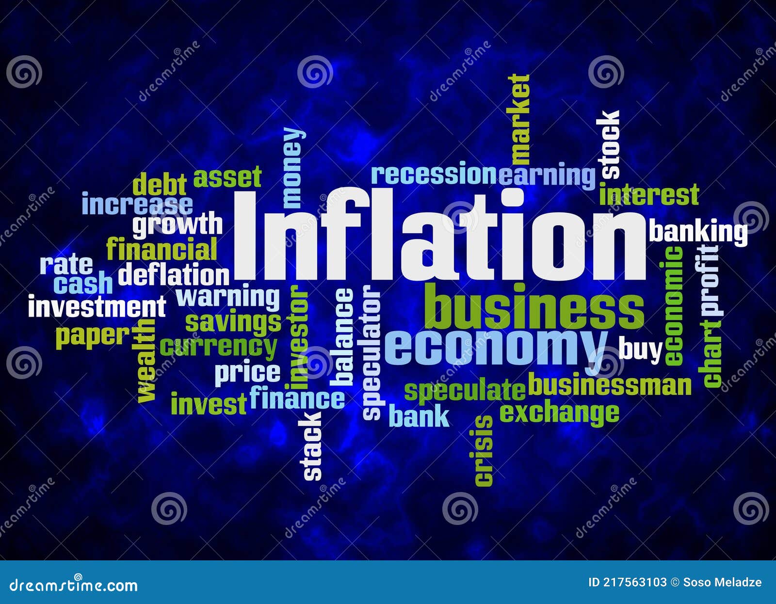 Word Cloud with INFLATION Concept Create with Text only Stock Image ...