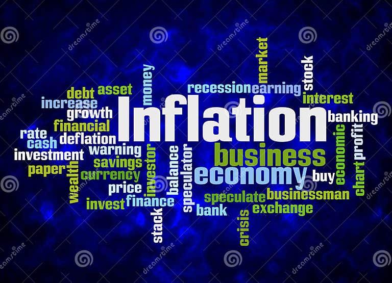 Word Cloud with INFLATION Concept Create with Text only Stock Image ...